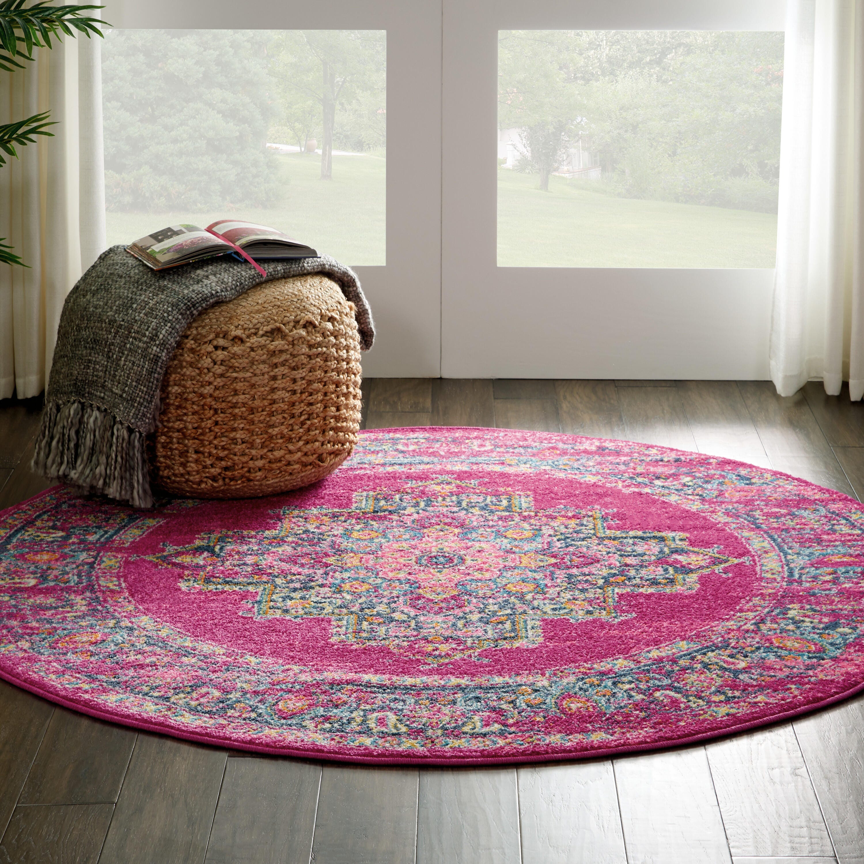 Click here for Nourison Home Passion 5 Round Area Rug  Fuchsia prices