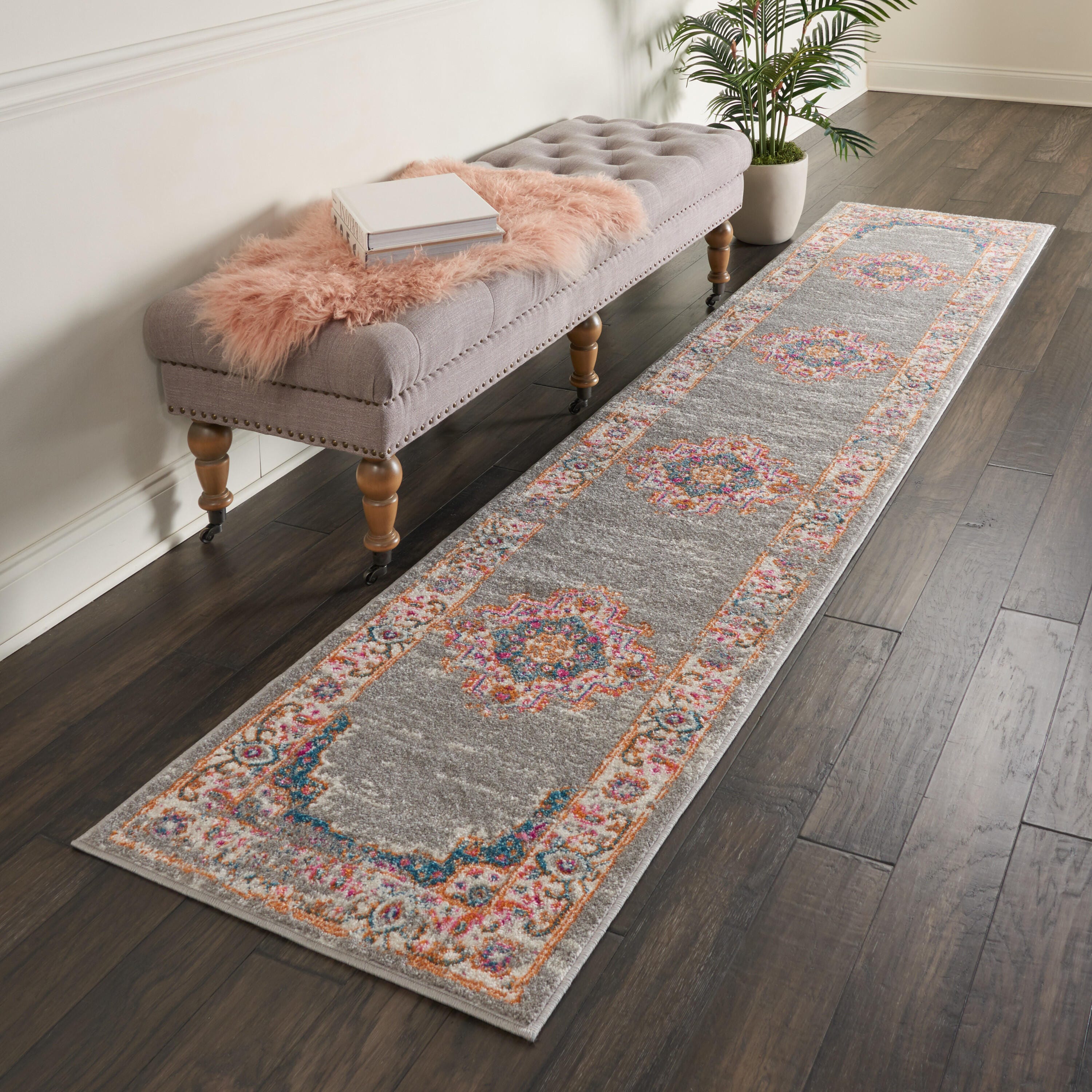 Click here for Nourison Home Passion 22 x 10 Runner Rug  Gray prices