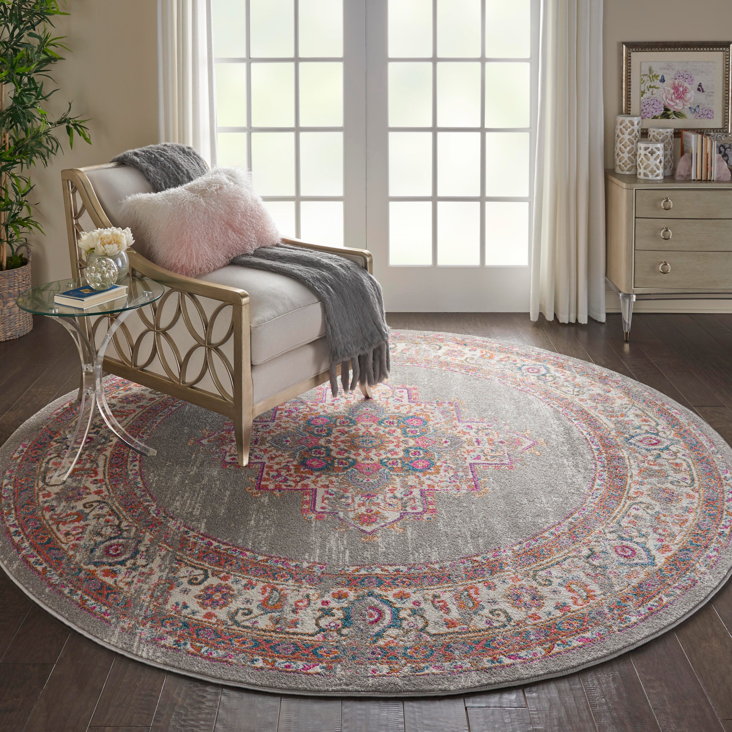 Click here for Nourison Home Passion 8 Round Area Rug  Gray prices
