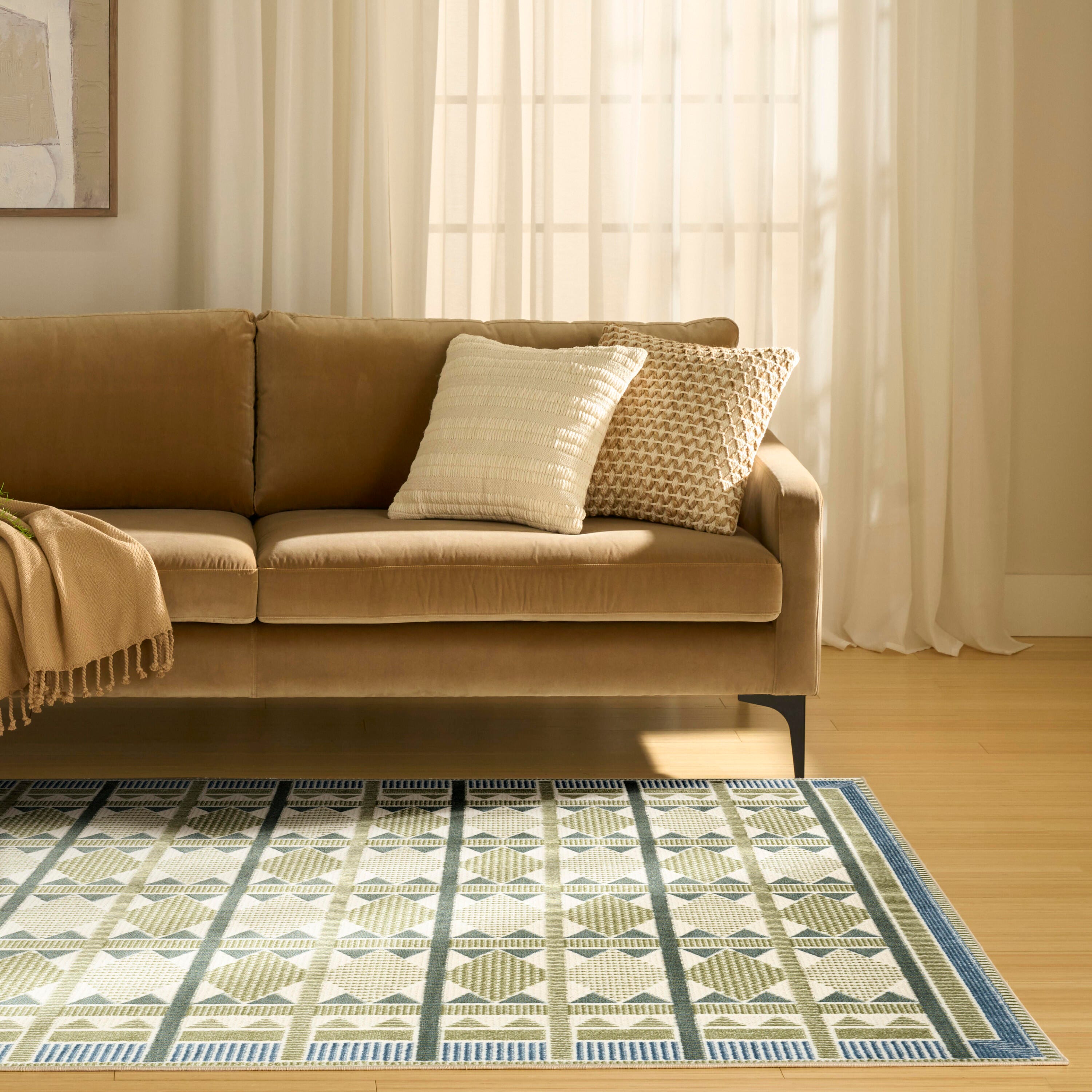 Click here for Nourison Home Nordic Diamond 4 x 6 Area Rug  Green... prices