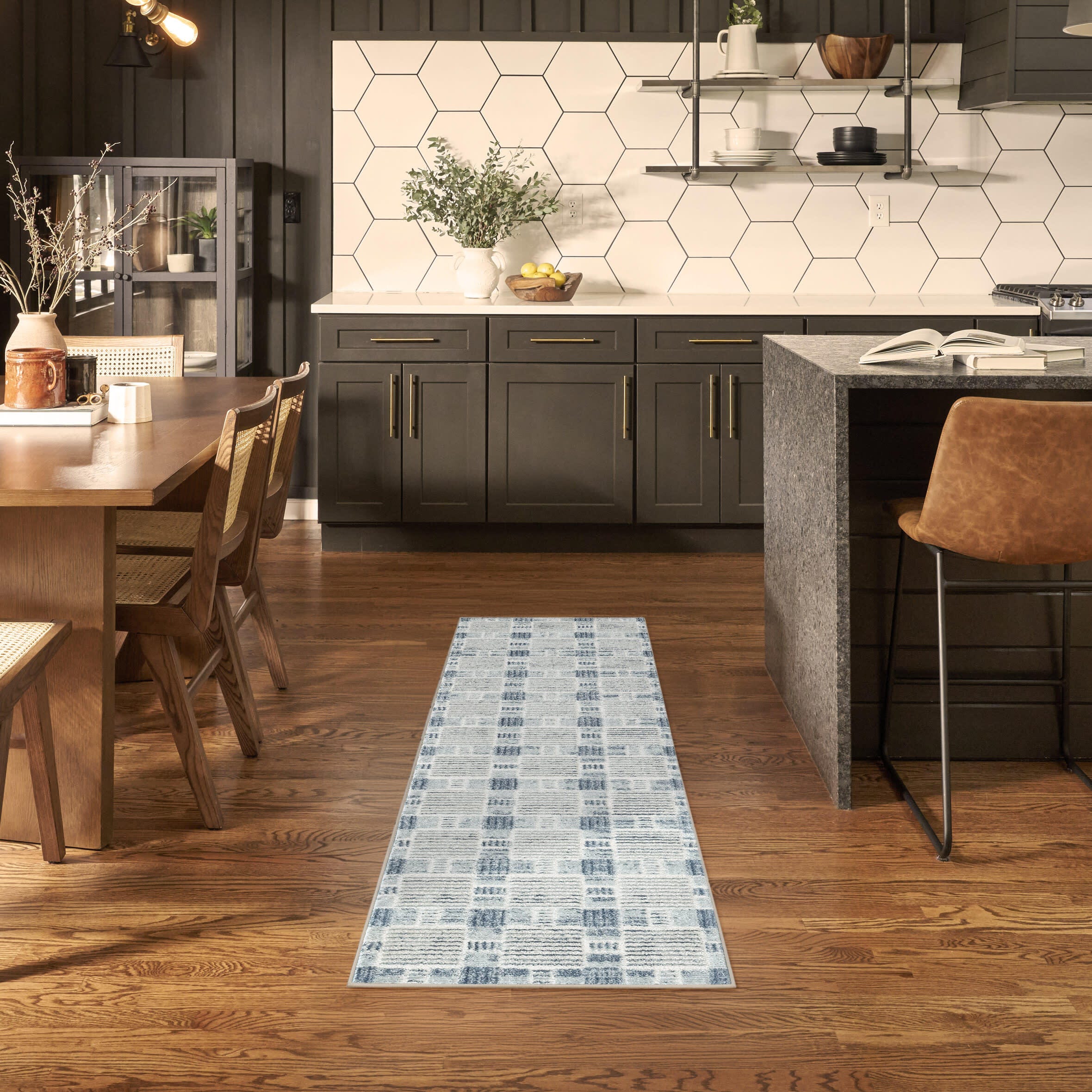Click here for Nourison Home Nordic 2 x 6 Runner Rug  Blue prices