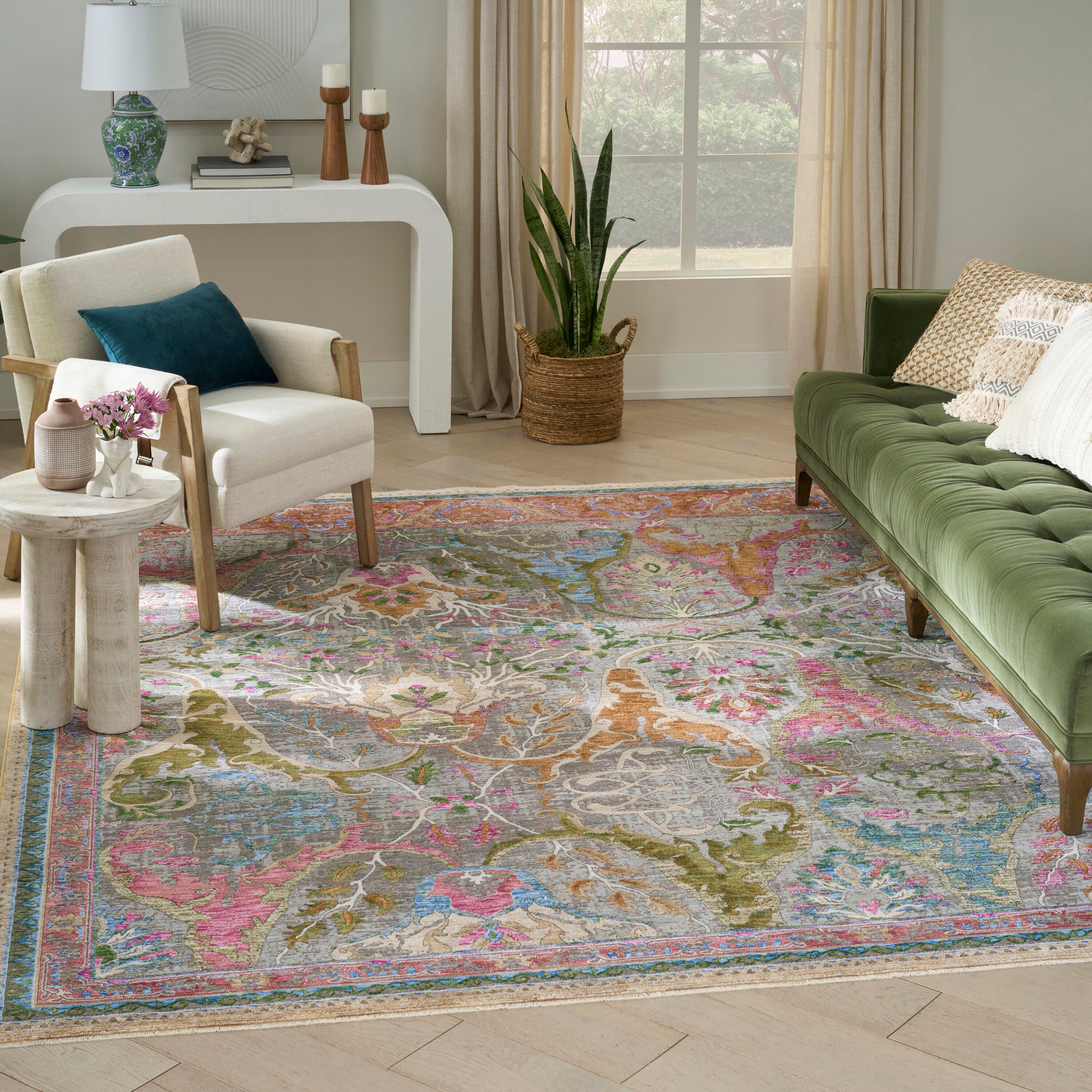 Click here for Nourison Home 8 x 10 Floral Area Rug  Pink prices