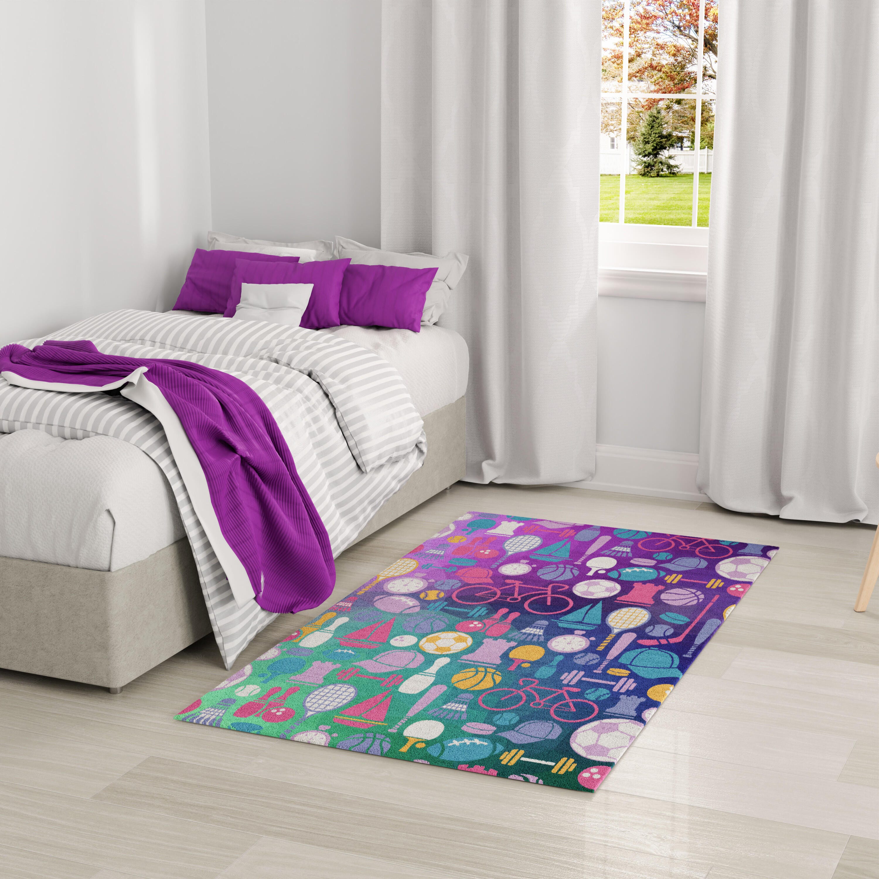 Click here for Nourison Home Sport 4 x 6 Area Rug  Purple prices