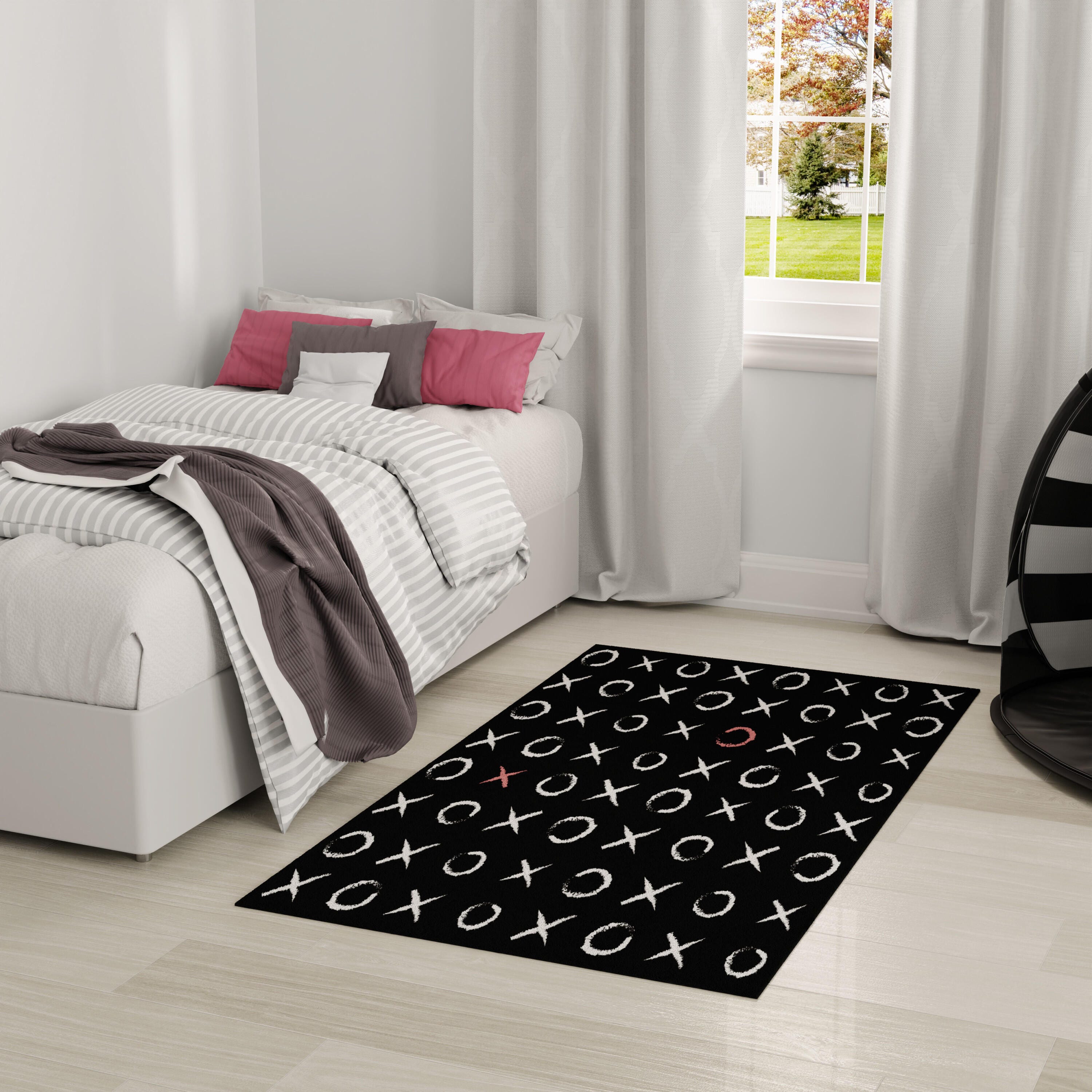 Click here for Nourison Home XO 3 x 5 Area Rug  Black prices