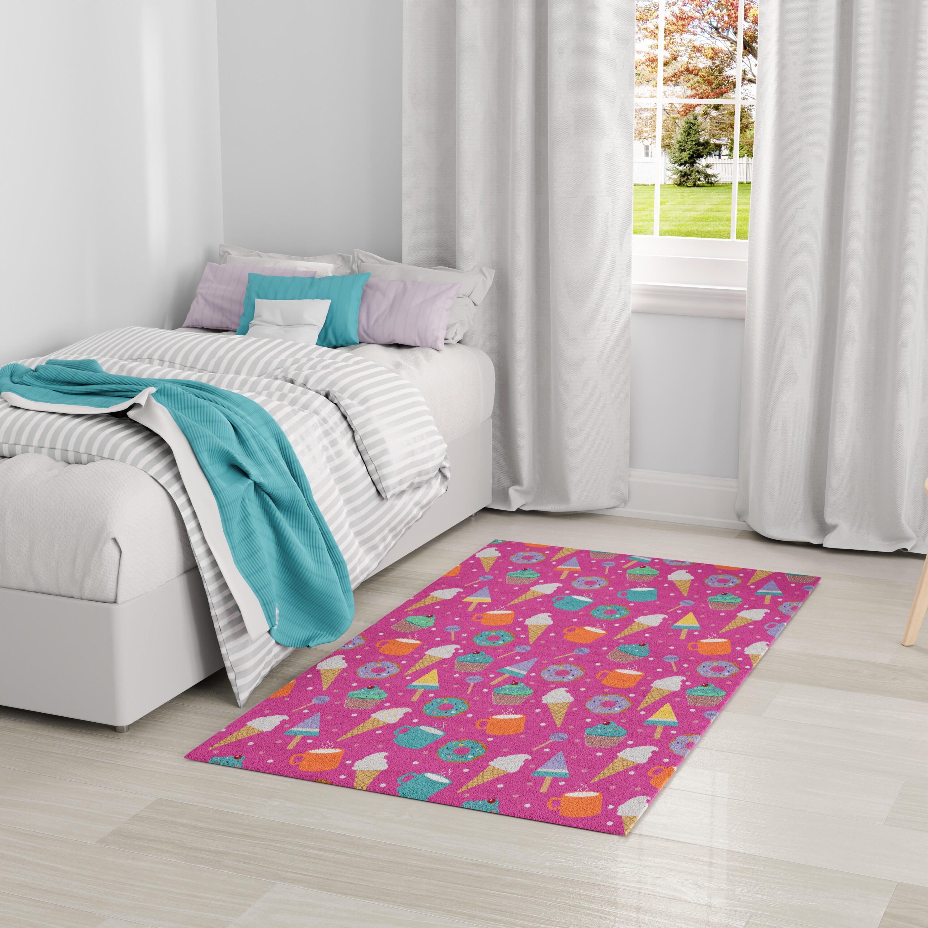 Click here for Nourison Home Sweet 5 x 7 Area Rug  Pink/Multi prices