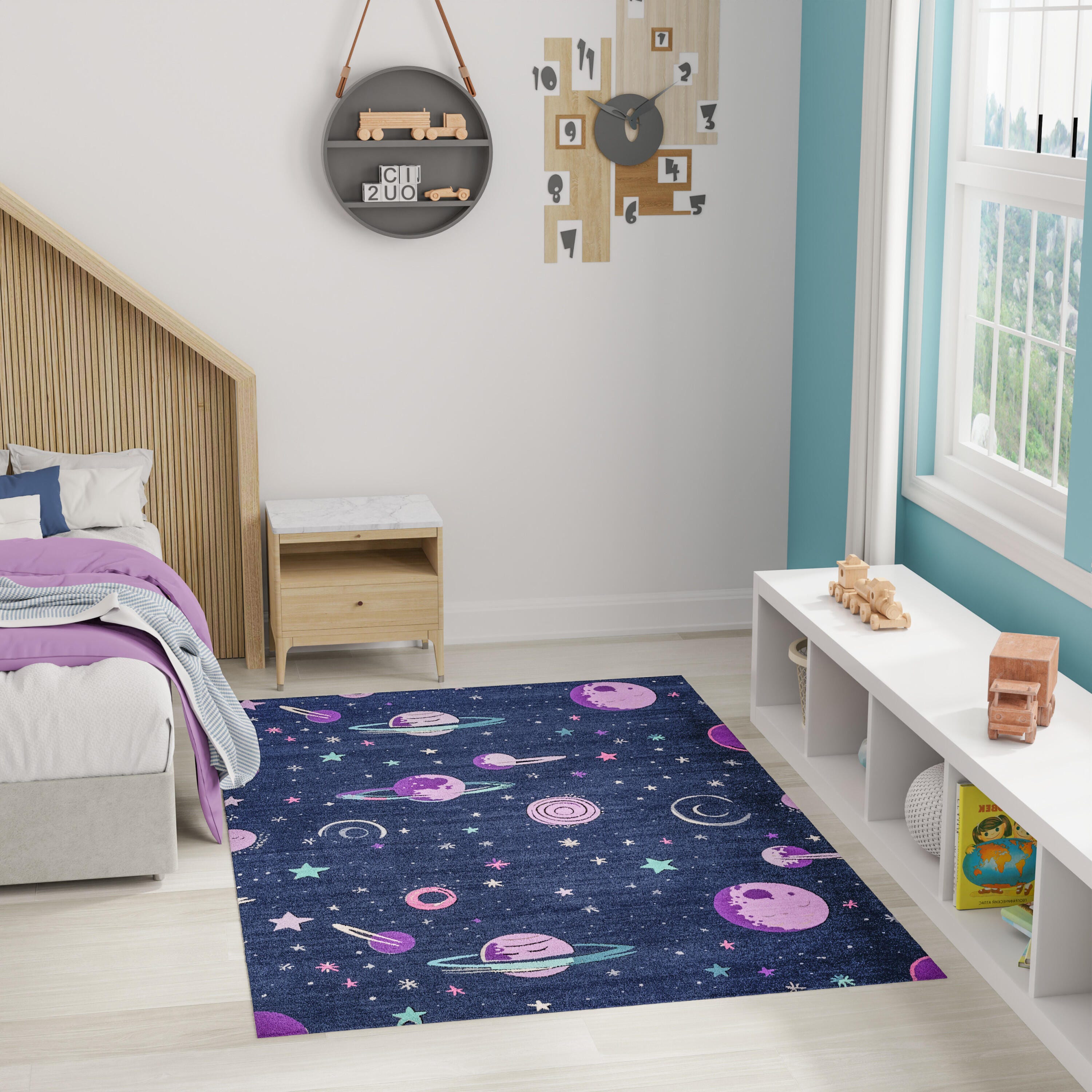 Click here for Nourison Home Planets 3 x 5 Area Rug  Black prices