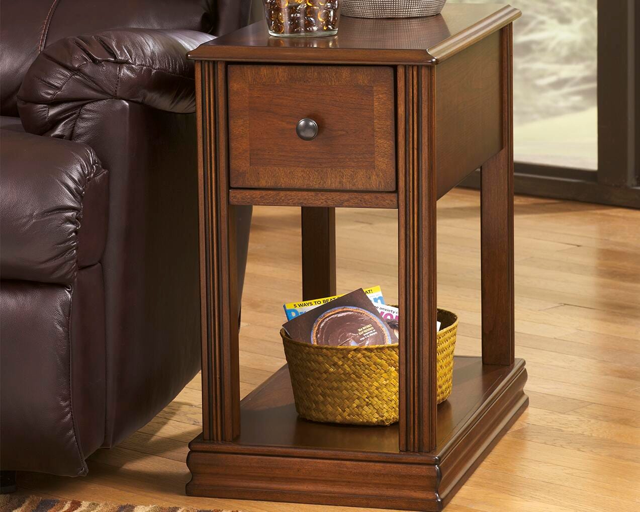 Click here for Breegin Chairside End Table  Brown prices