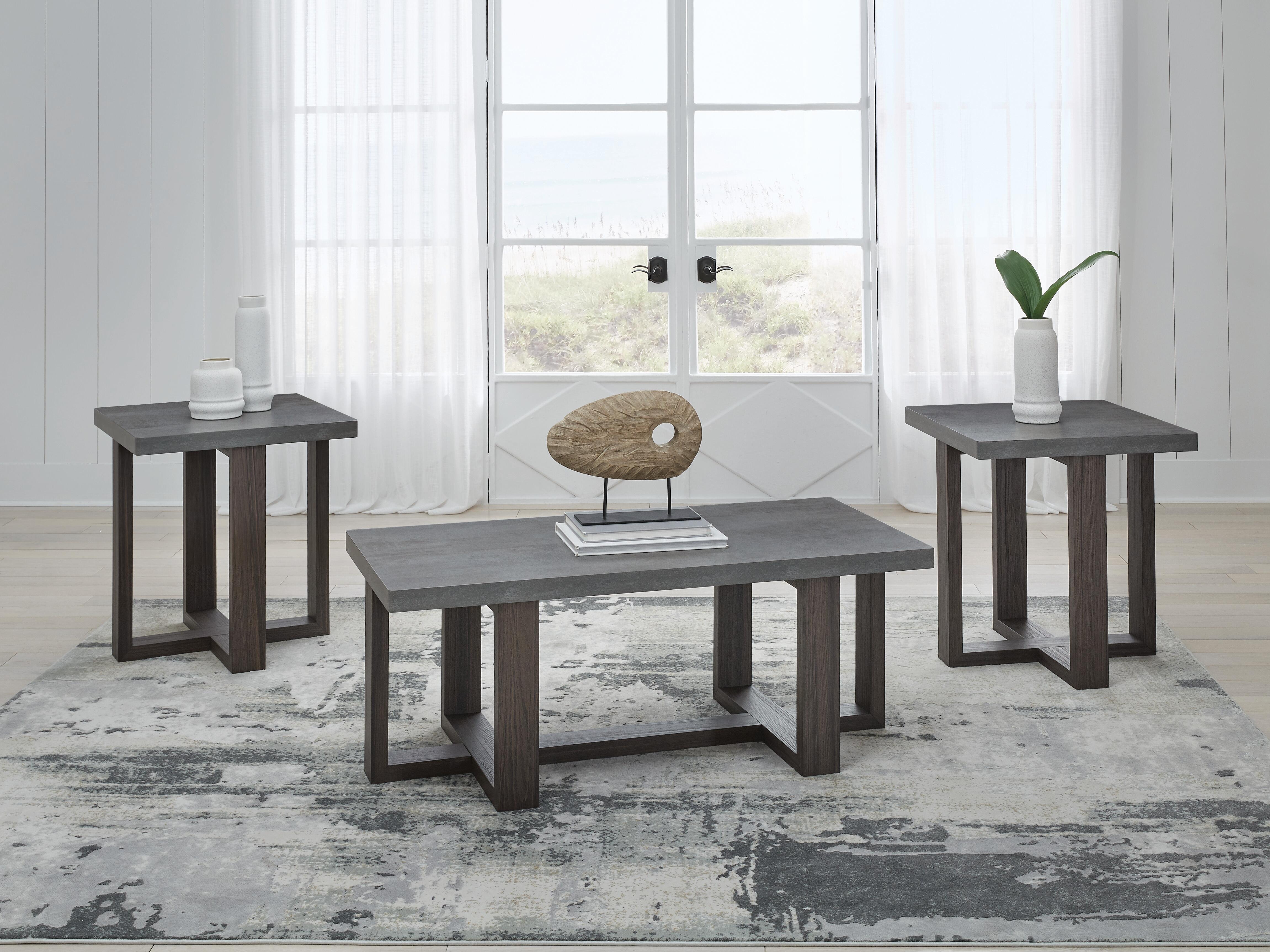 Click here for Dynnford Table (Set of 3)  Gray/Brown prices