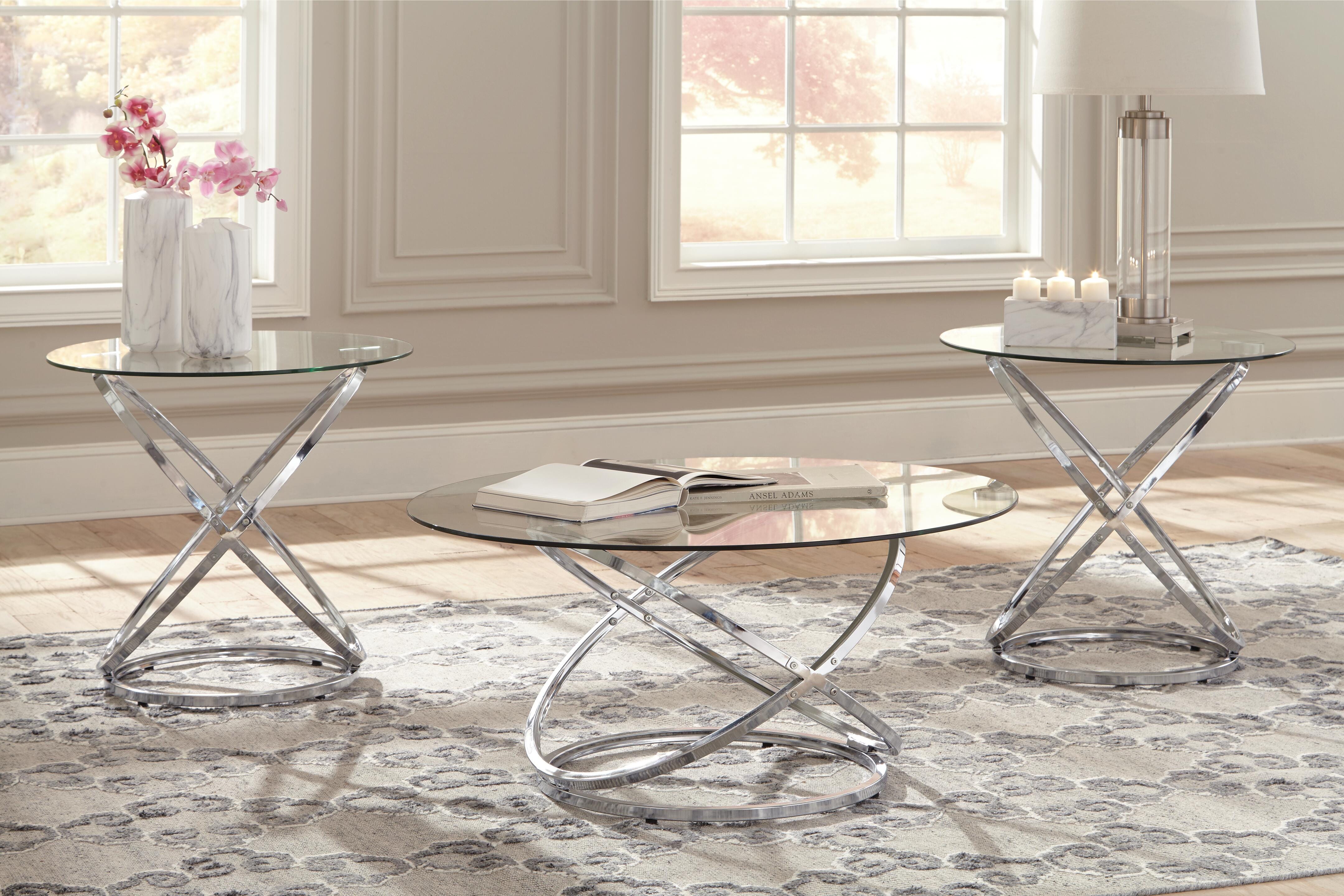 Click here for Hollynyx Table (Set of 3)  Chrome Finish prices