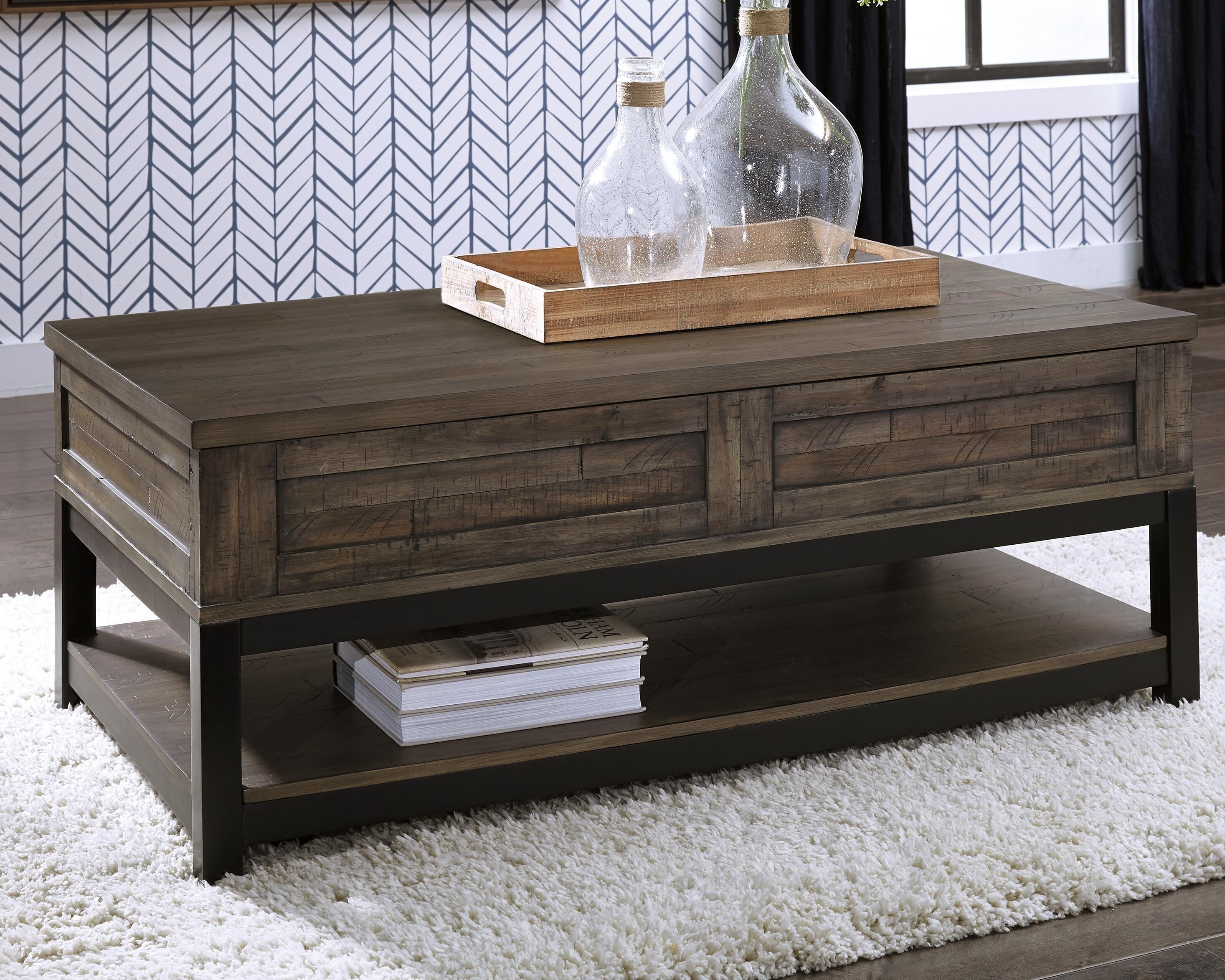 Click here for Johurst Coffee Table with Lift Top  Grayish Brown prices