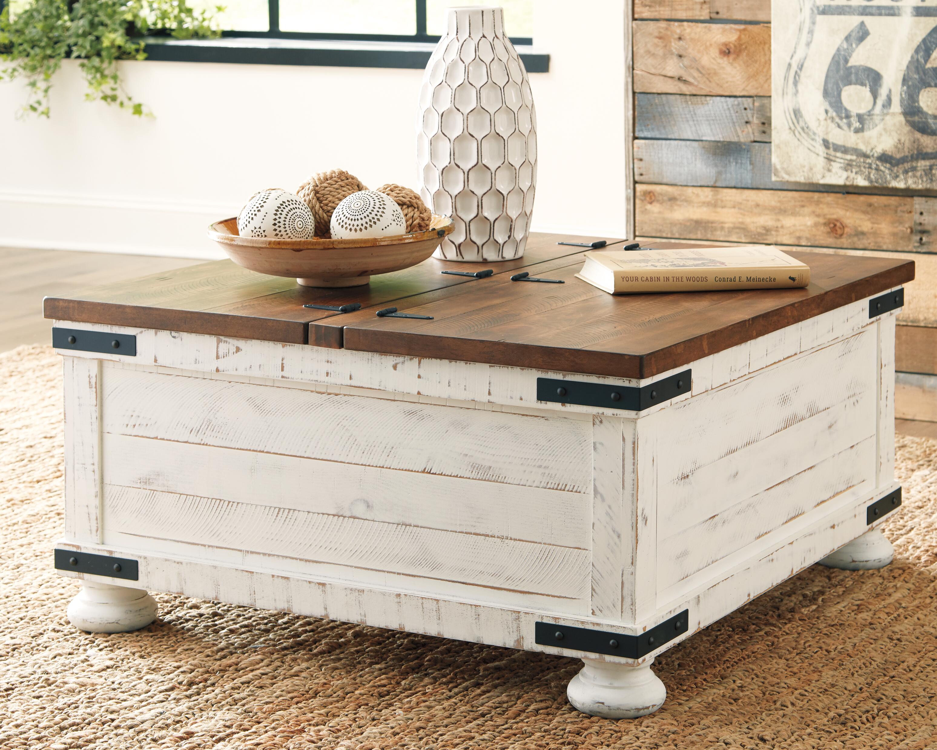 Click here for Wystfield Coffee Table with Lift Top  White/Brown prices