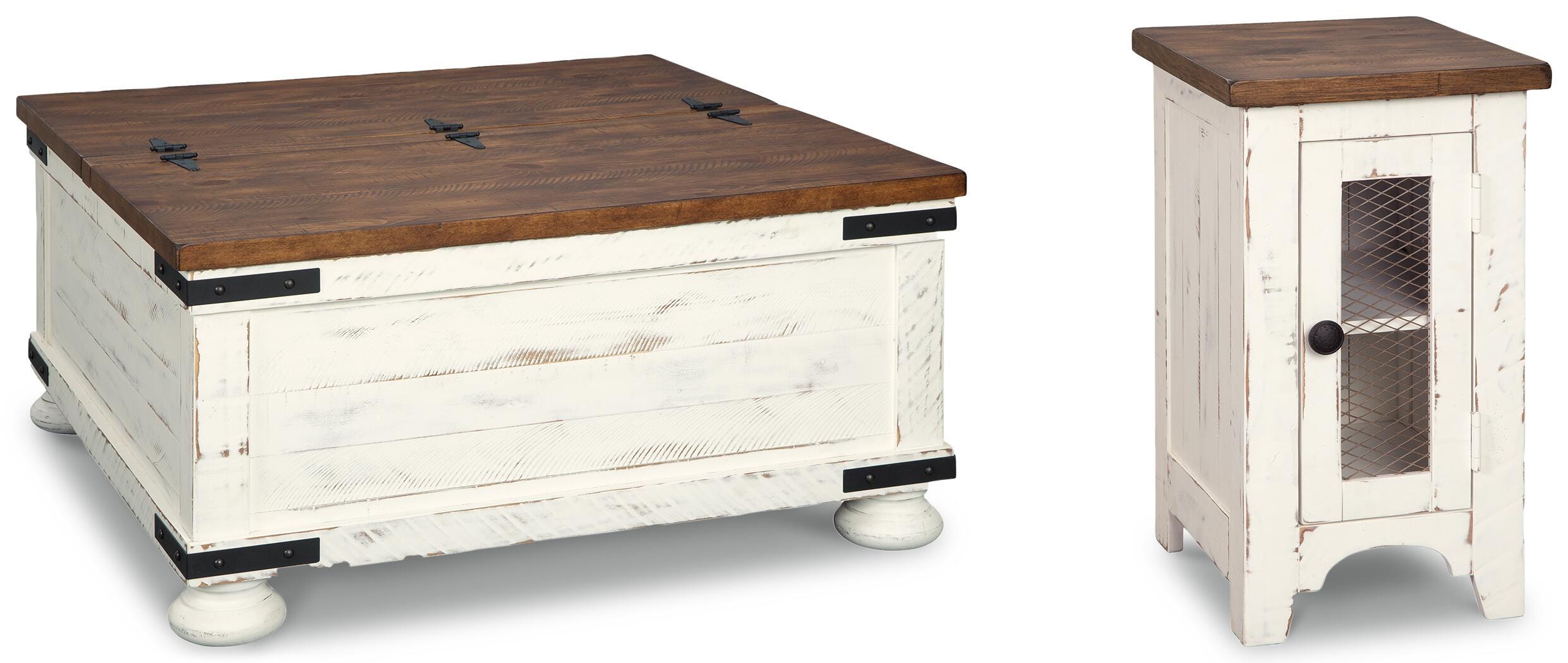 Click here for Wystfield Coffee Table with 1 End Table  White/Bro... prices