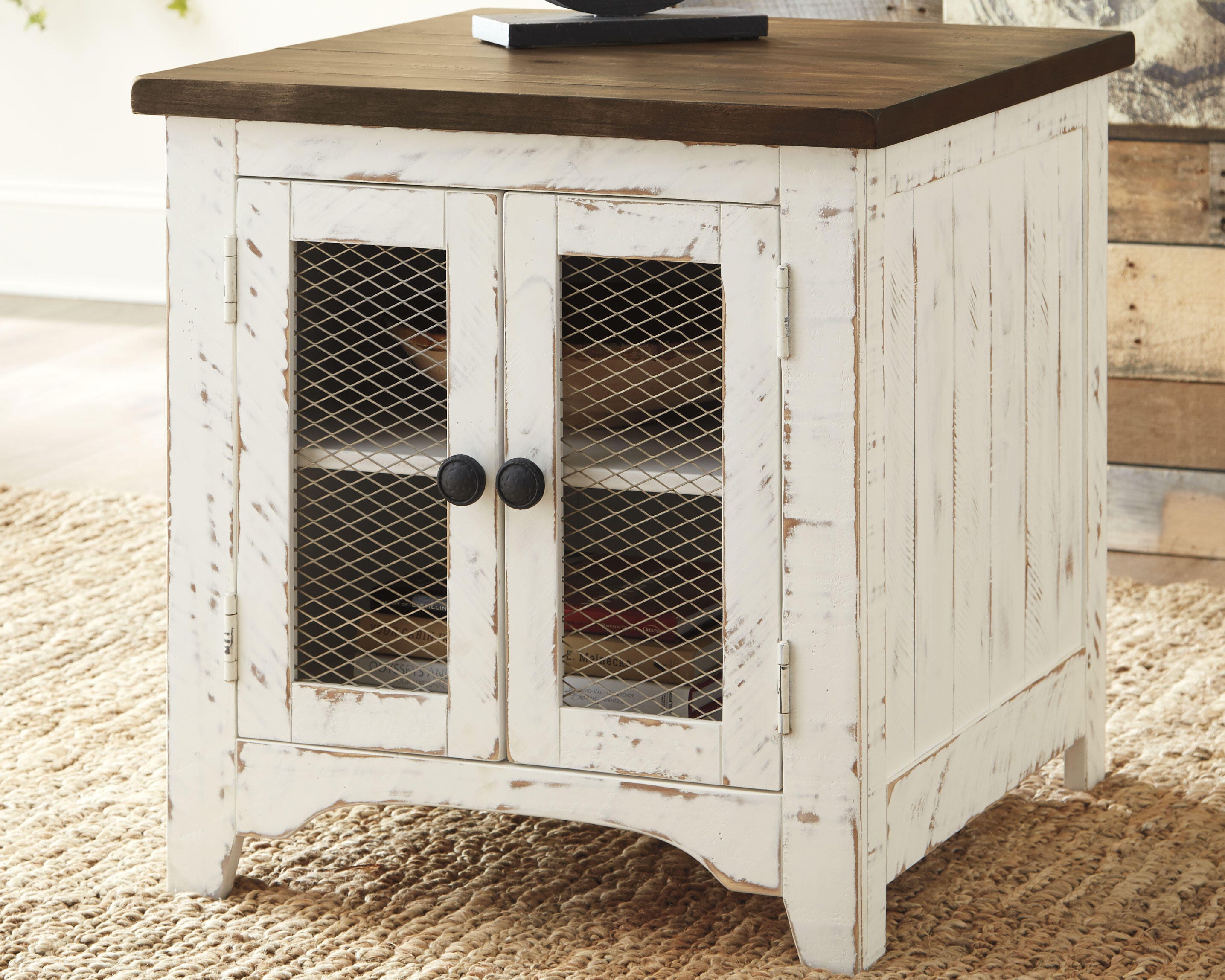 Click here for Wystfield End Table  White/Brown prices