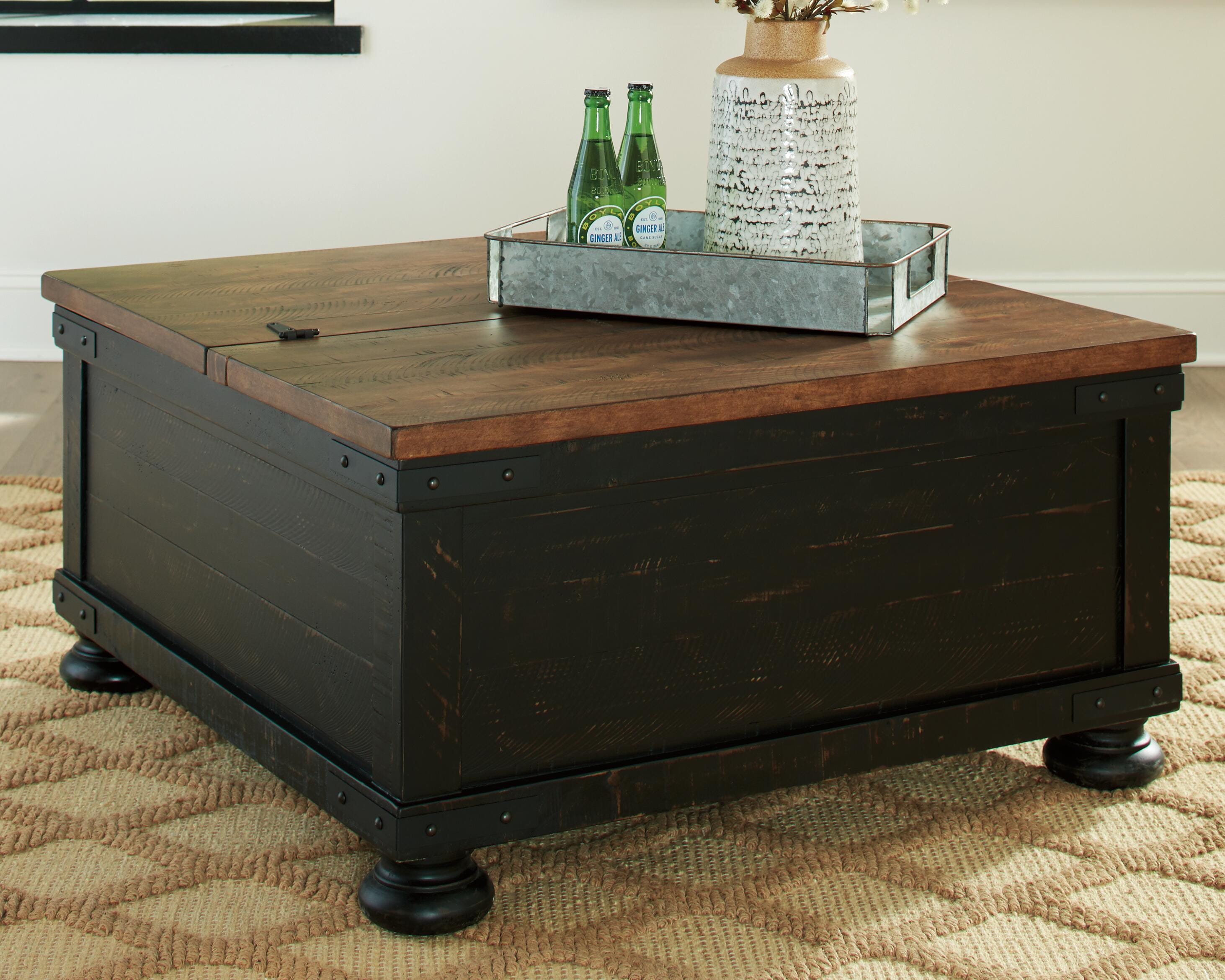 Click here for Valebeck Coffee Table with Lift Top  Black/Brown prices