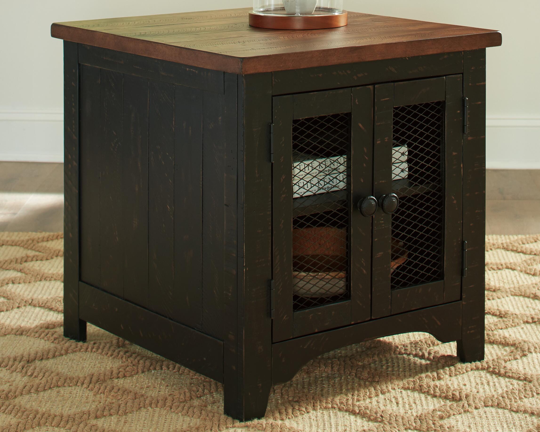 Click here for Valebeck End Table  Black/Brown prices