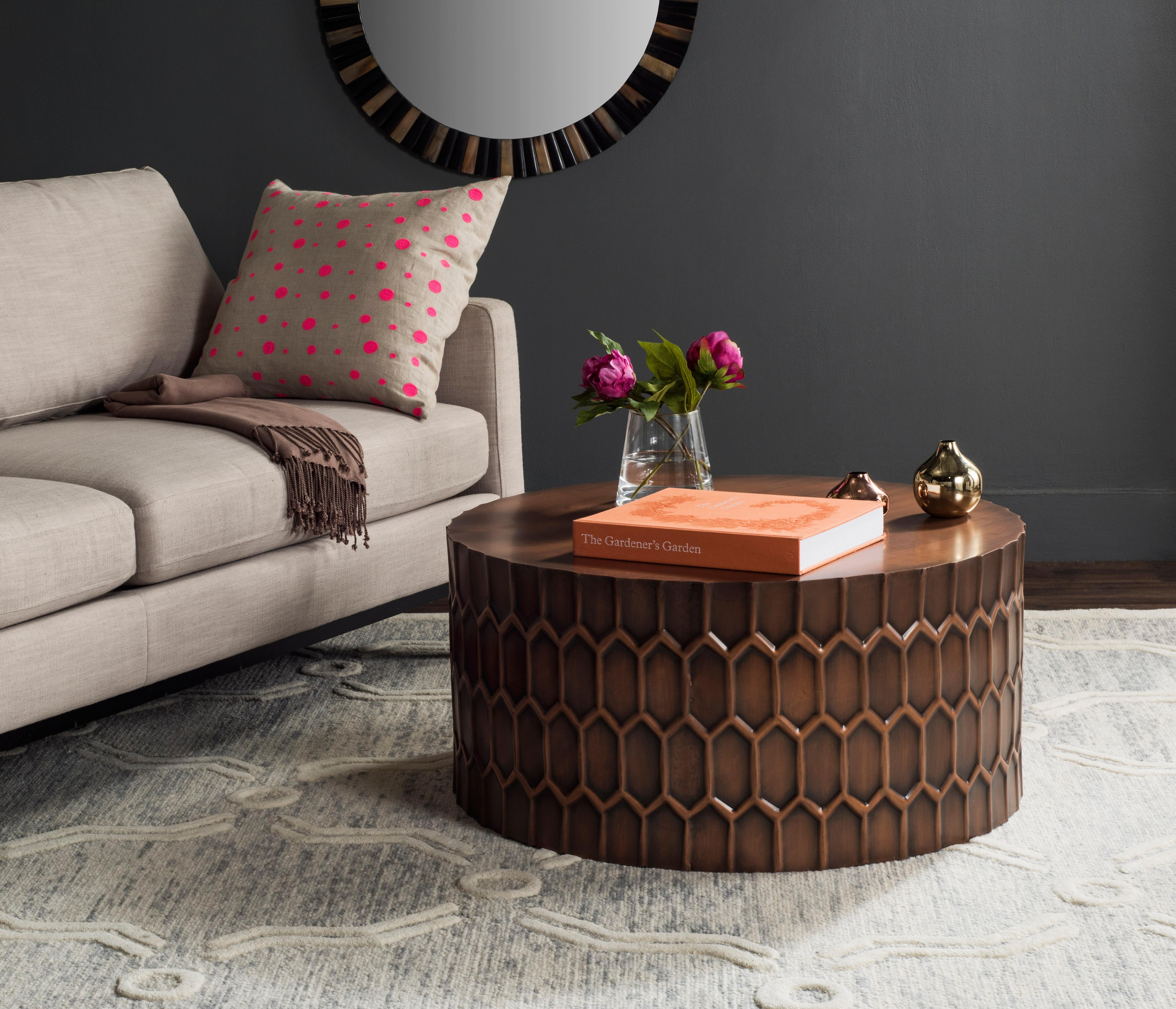 Click here for Safavieh Honeycomb Drum Coffee Table  Copper prices