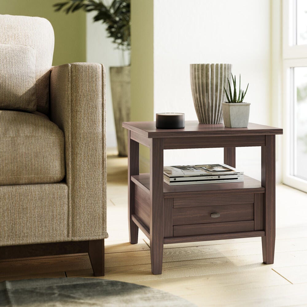 Click here for Shaker Rustic End Table  Walnut Brown prices