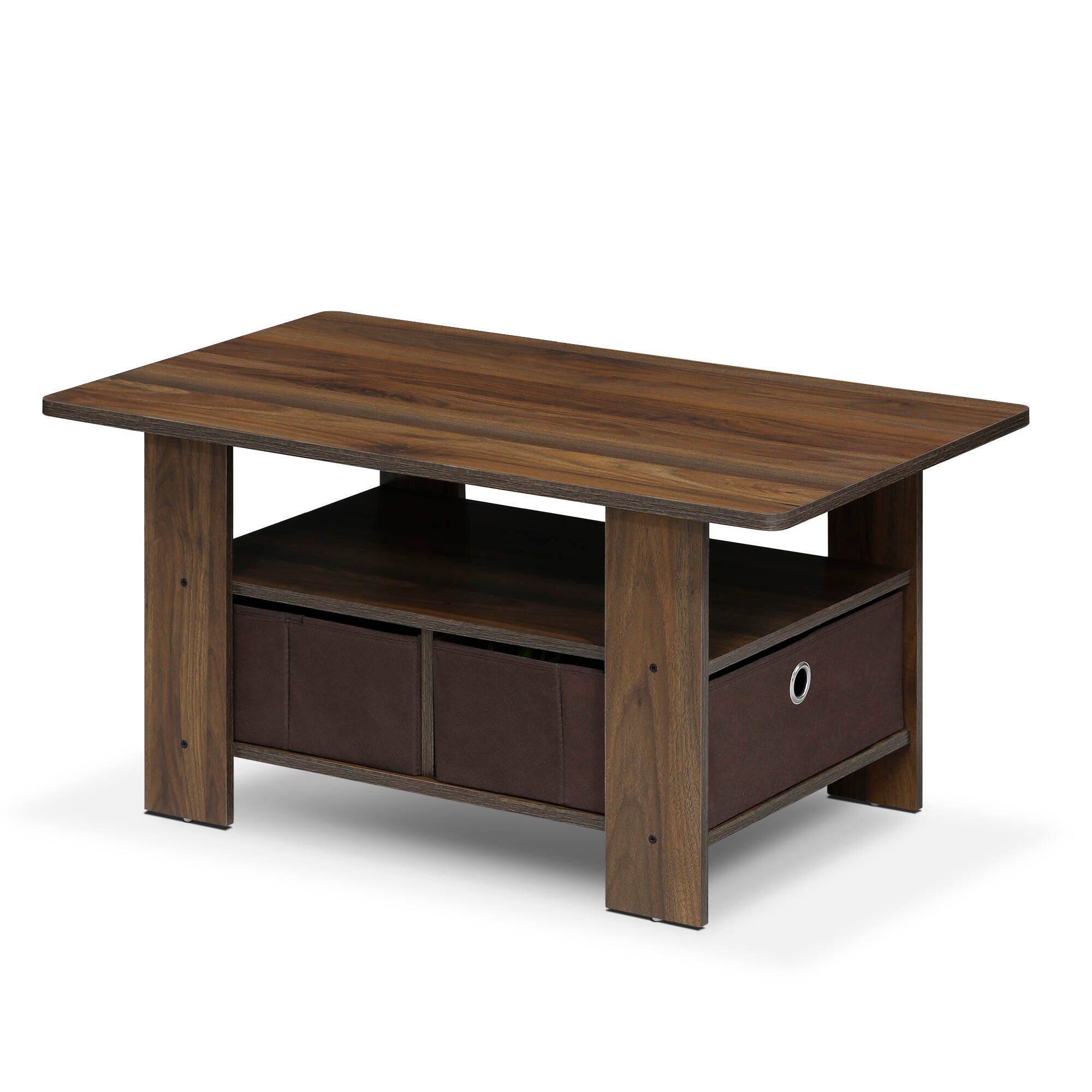 Click here for Andrey Coffee Table with Bin Drawer  Walnut/Dark B... prices