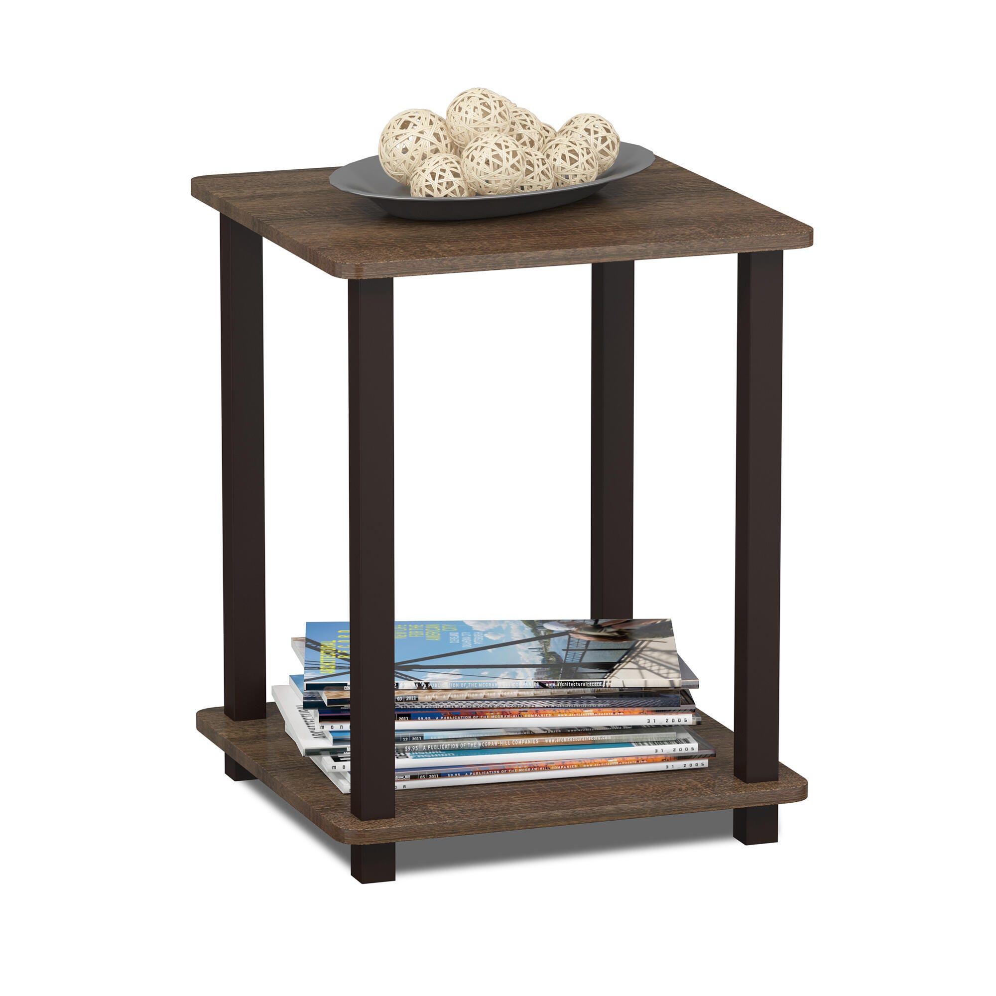 Click here for Furinno Simplistic End Tables (Set of 2)  Walnut/B... prices