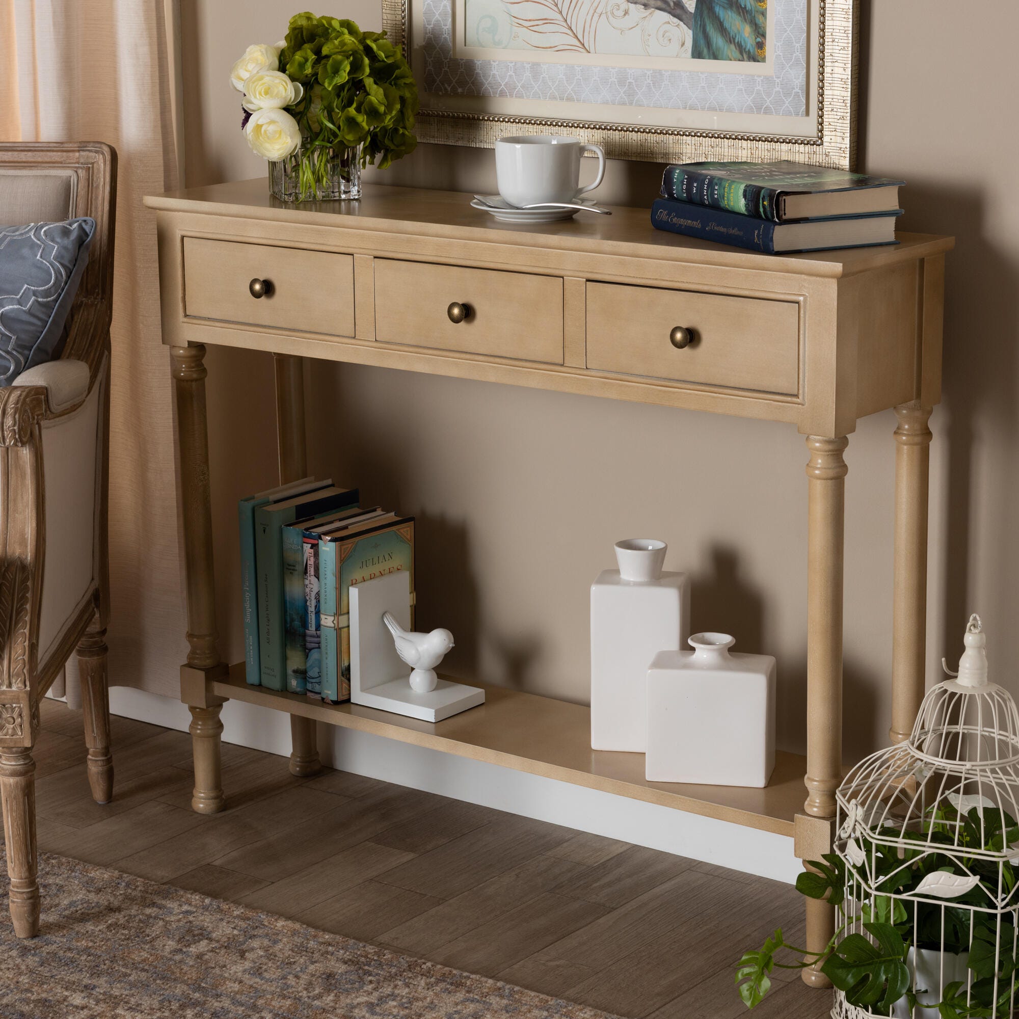 Click here for Calvin Entryway Console Table  Brown prices