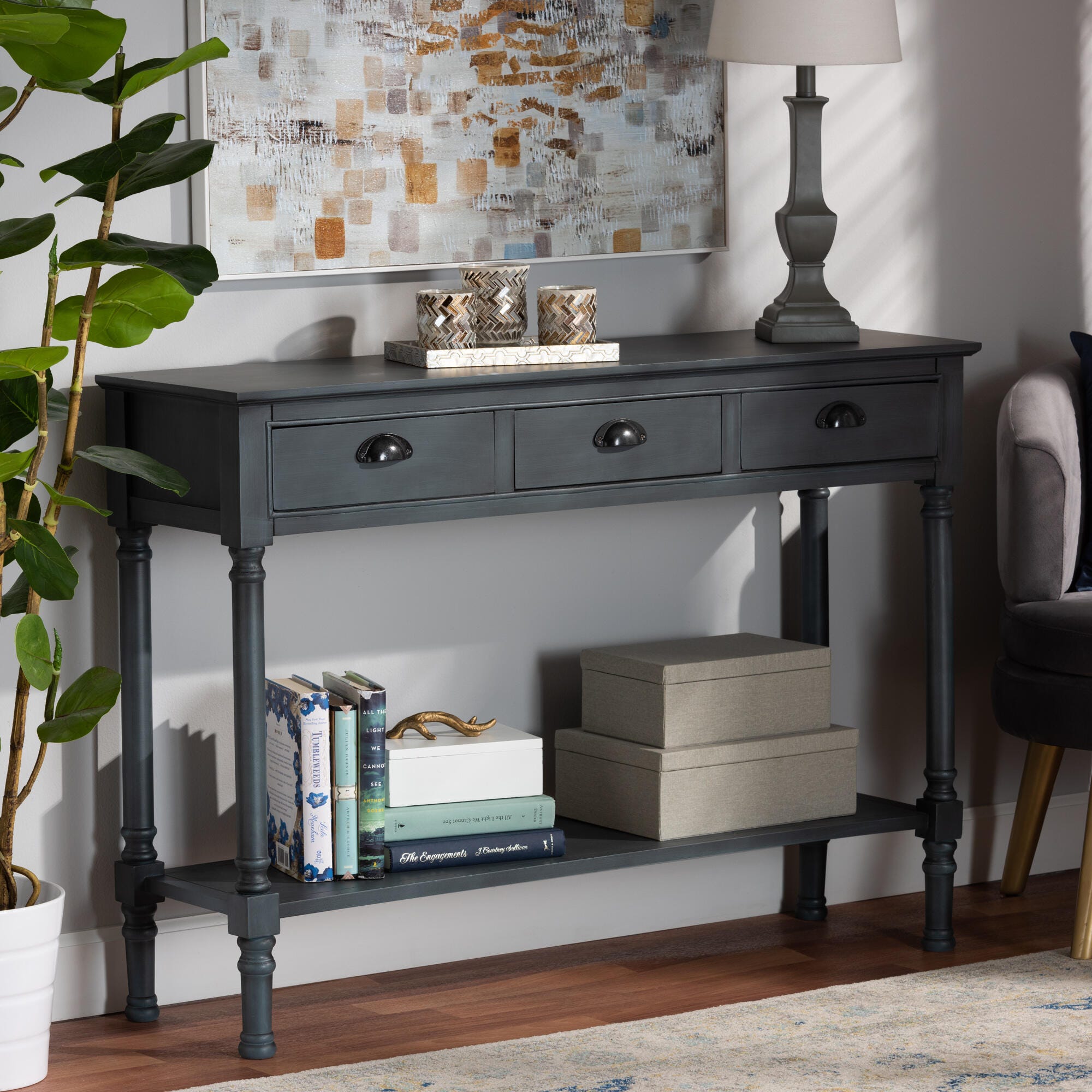 Click here for Baxton Studio Garvey Console Table  Gray prices