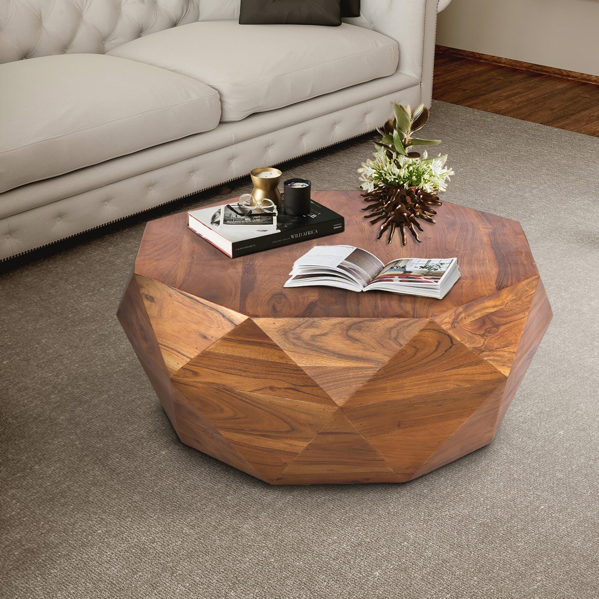 Click here for The Urban Port Diamond Shaped Coffee Table  Brown prices