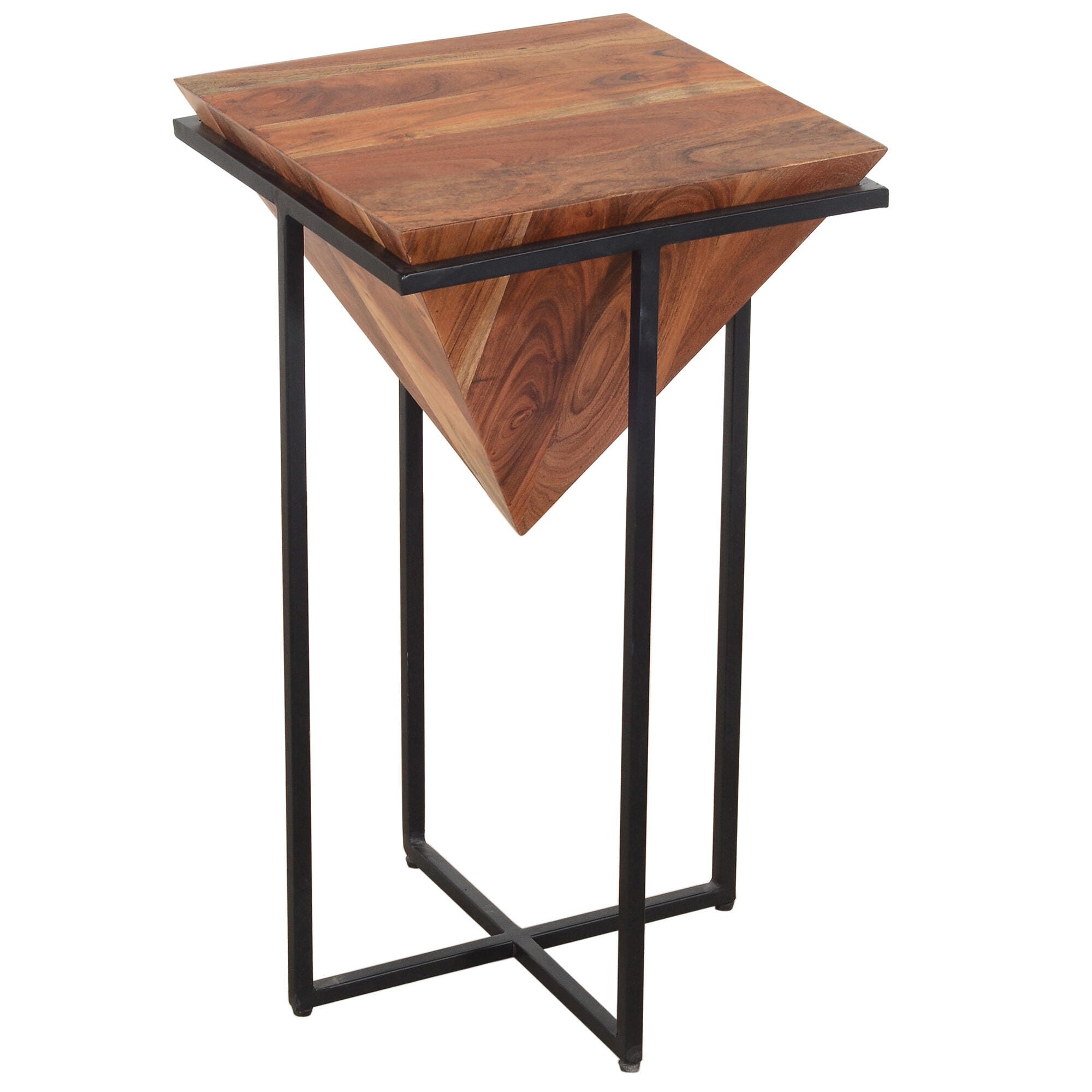 Click here for The Urban Port Pyramid Side Table  Brown prices