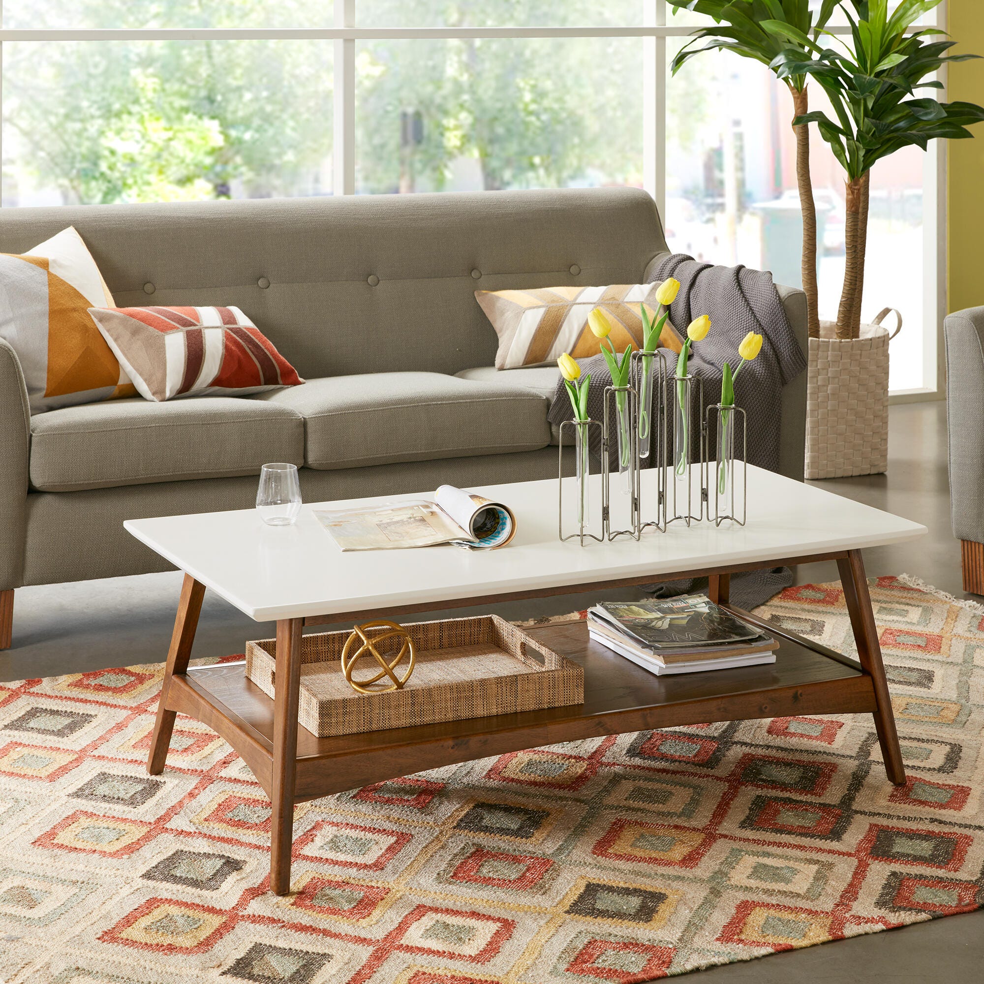 Click here for Avenu Coffee Table  Off White/Pecan prices