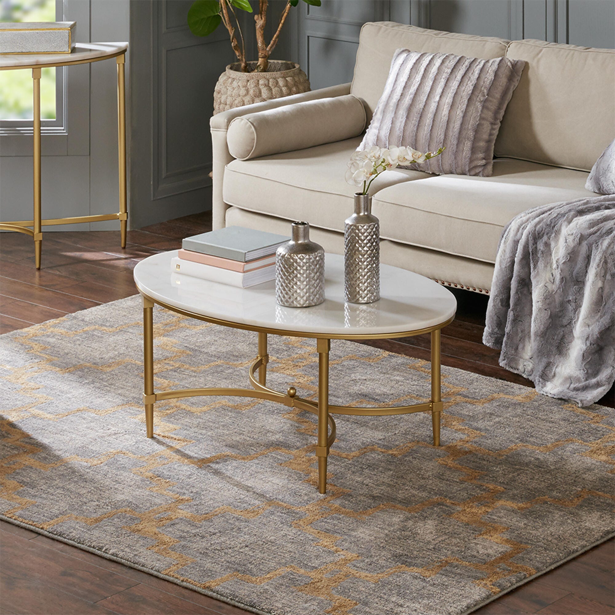 Click here for Page Coffee Table  White/Gold prices