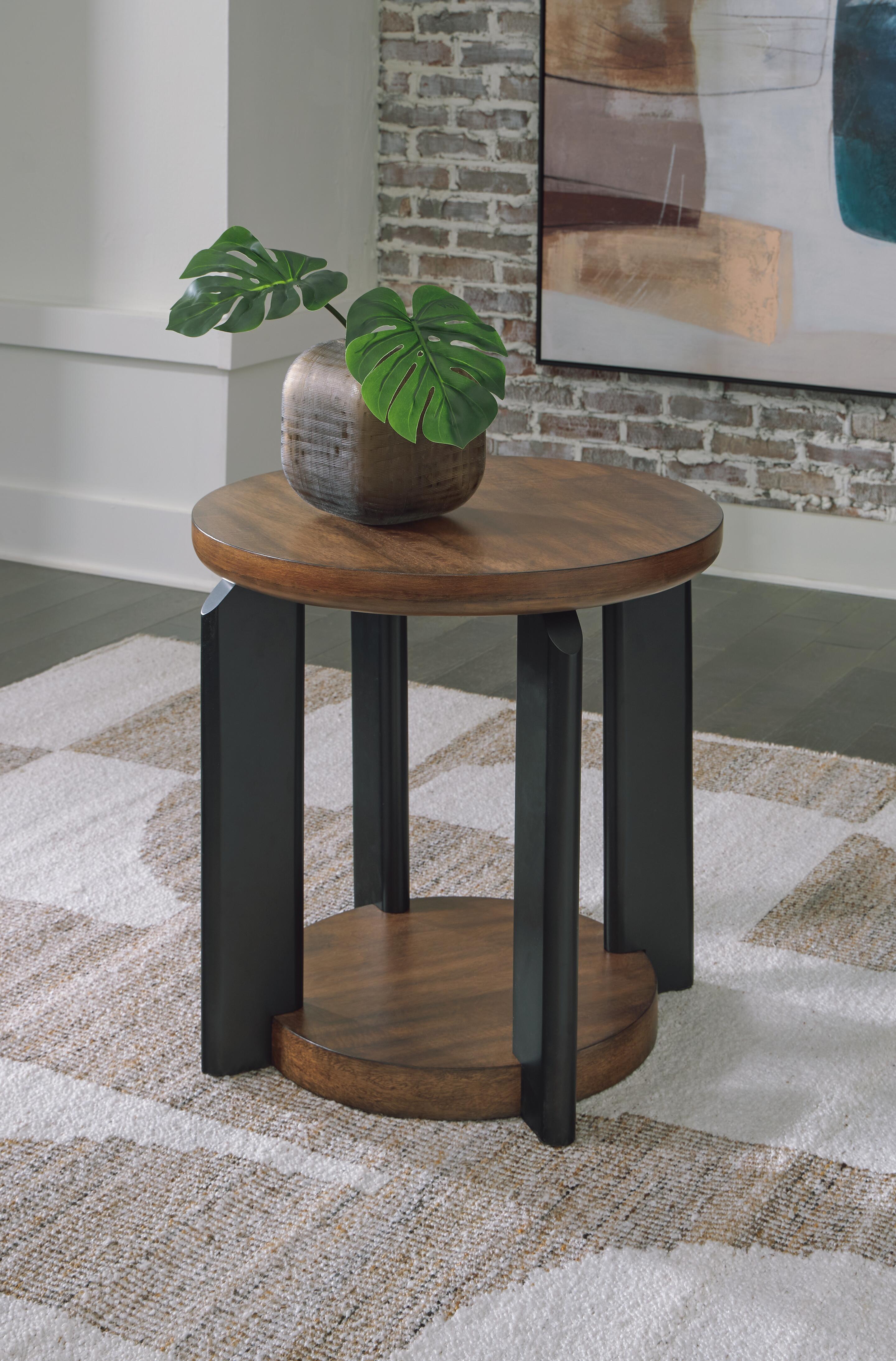 Click here for Kraeburn End Table  Brown/Black prices