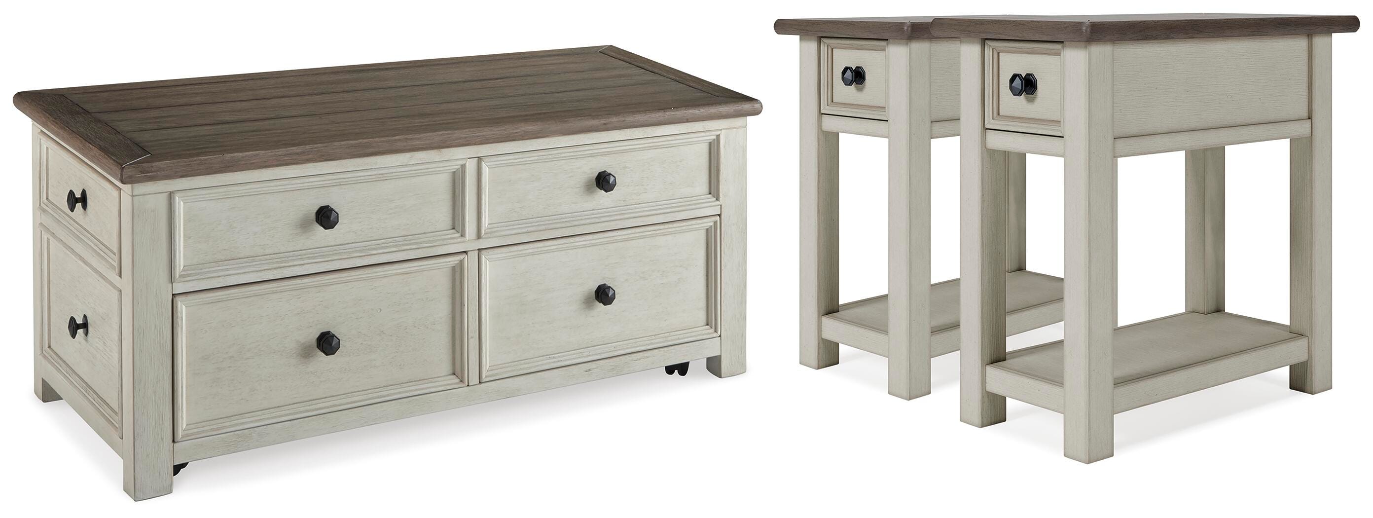 Click here for Bolanburg Coffee Table with 2 End Tables  Two-tone prices