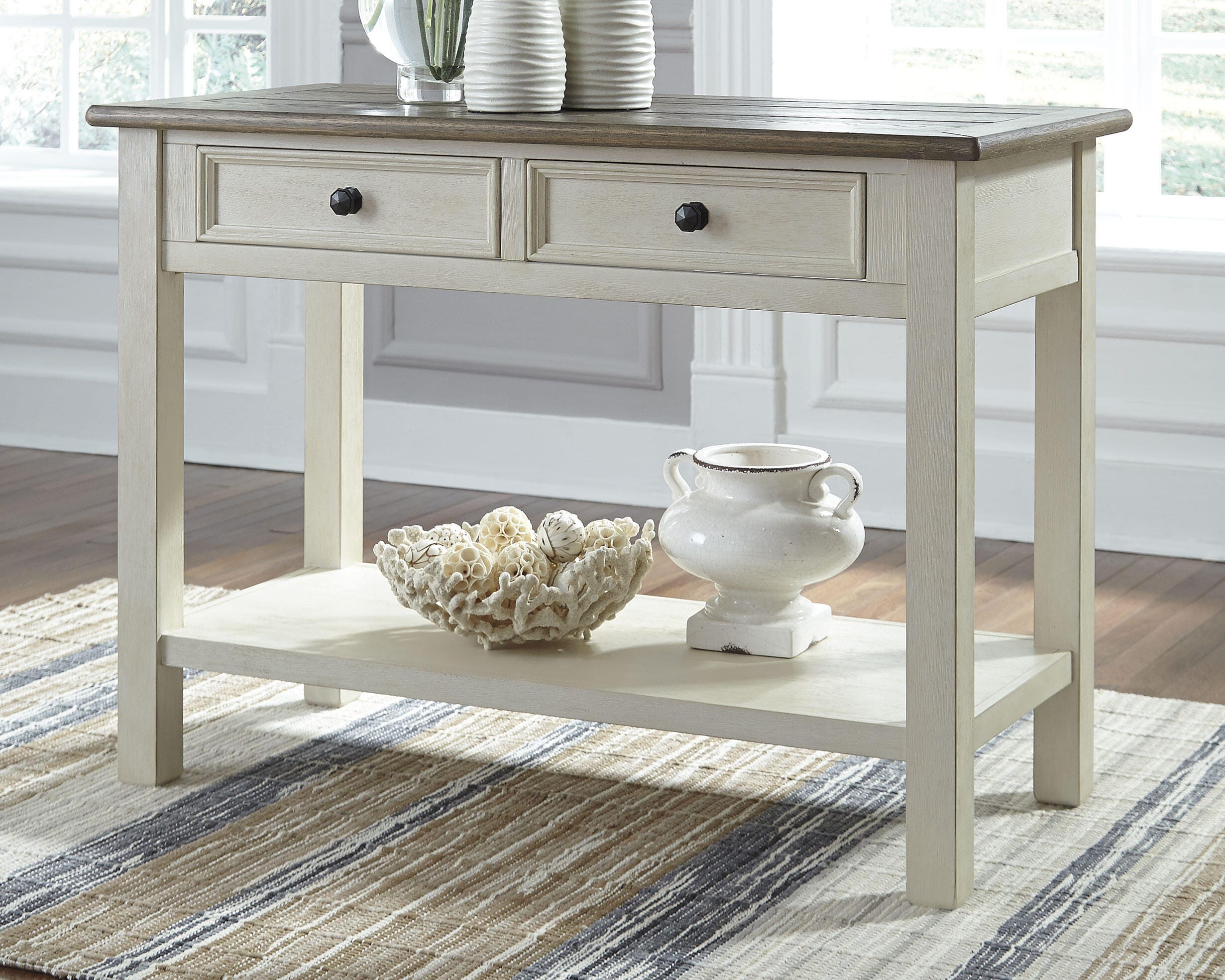 Click here for Bolanburg Sofa/Console Table  Two-tone prices