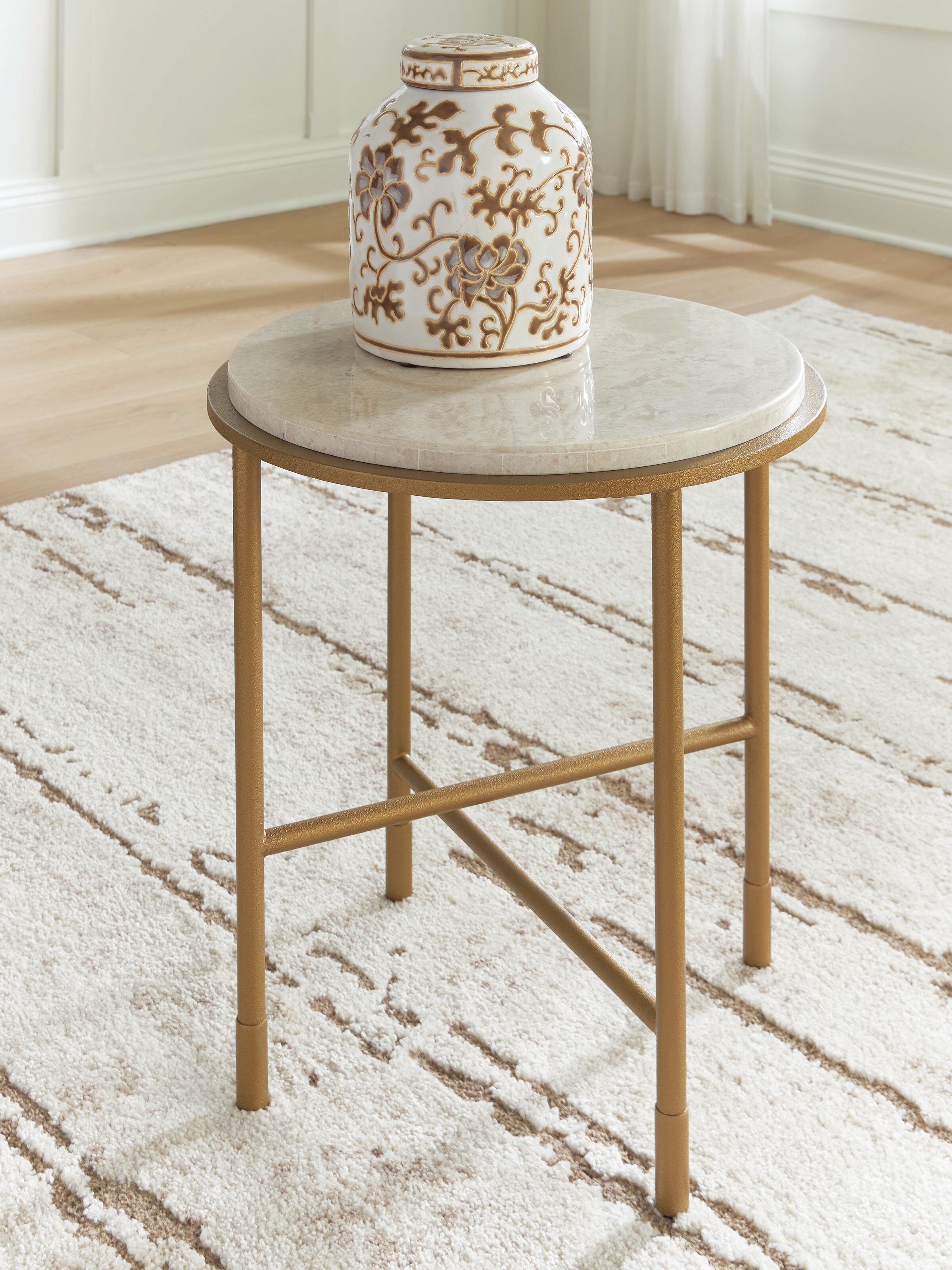 Click here for Alben End Table  Antique Gold prices