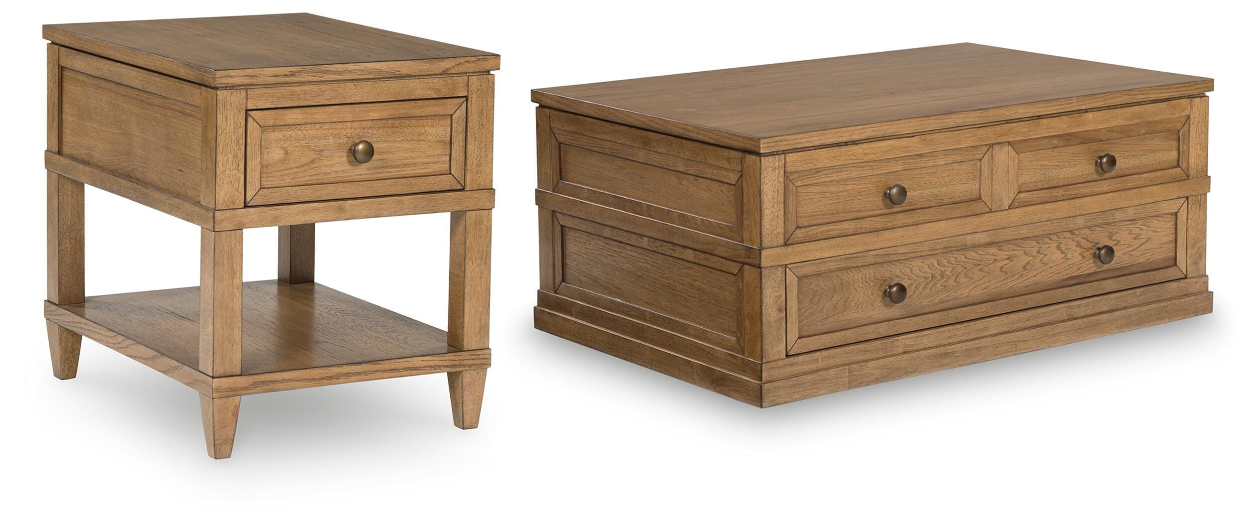 Click here for Sharlance Coffee Table with 1 End Table  Light Bro... prices