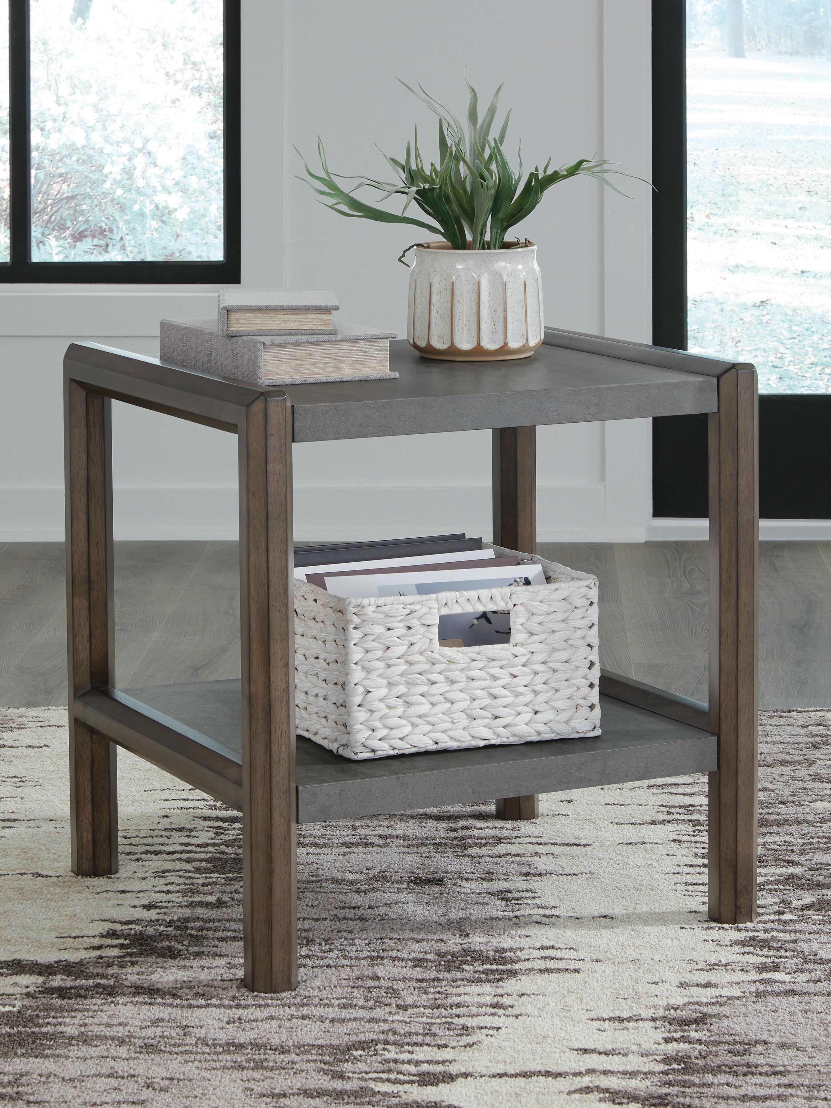 Click here for Kallenny End Table  Brown/Gray prices