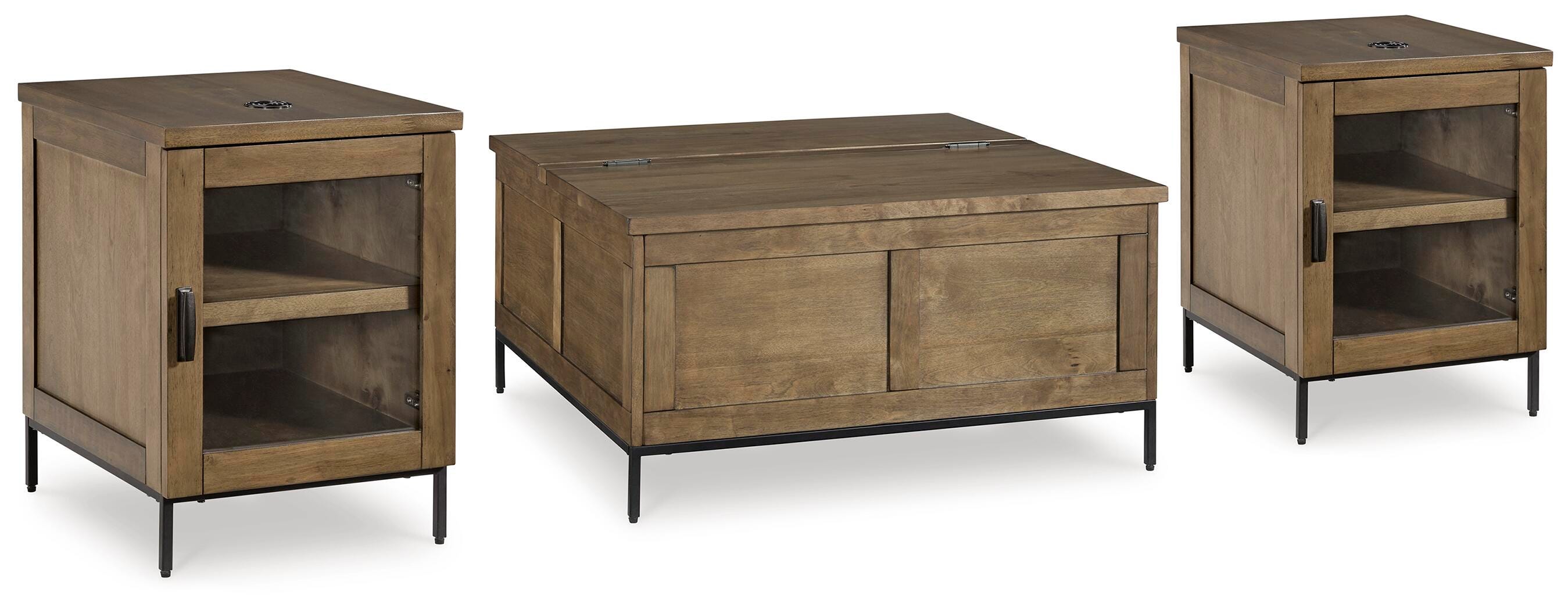 Click here for Torlanta Coffee Table with 2 End Tables  Brown prices