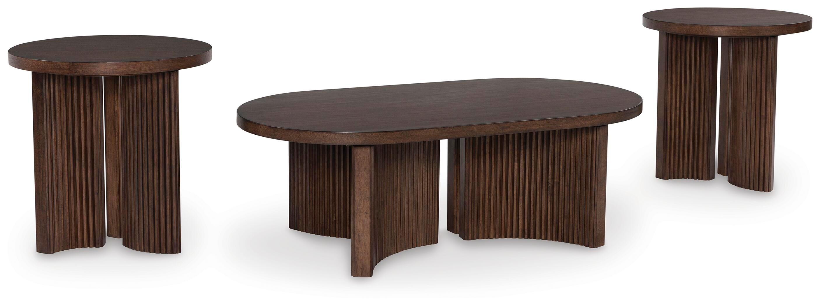 Click here for Korestone Coffee Table with 2 End Tables  Dark Bro... prices