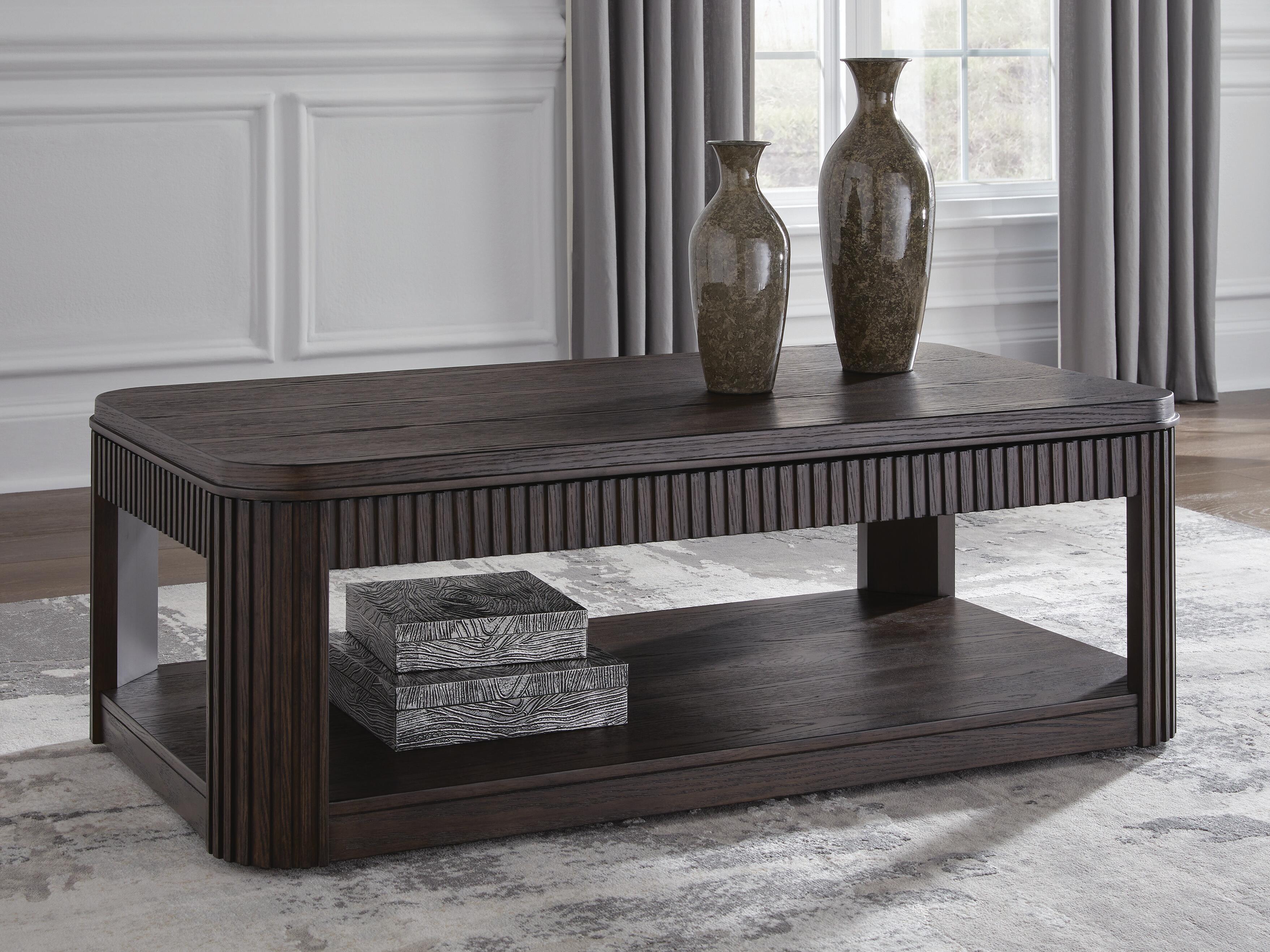 Click here for Carlibrie Lift-Top Coffee Table  Warm Brown prices