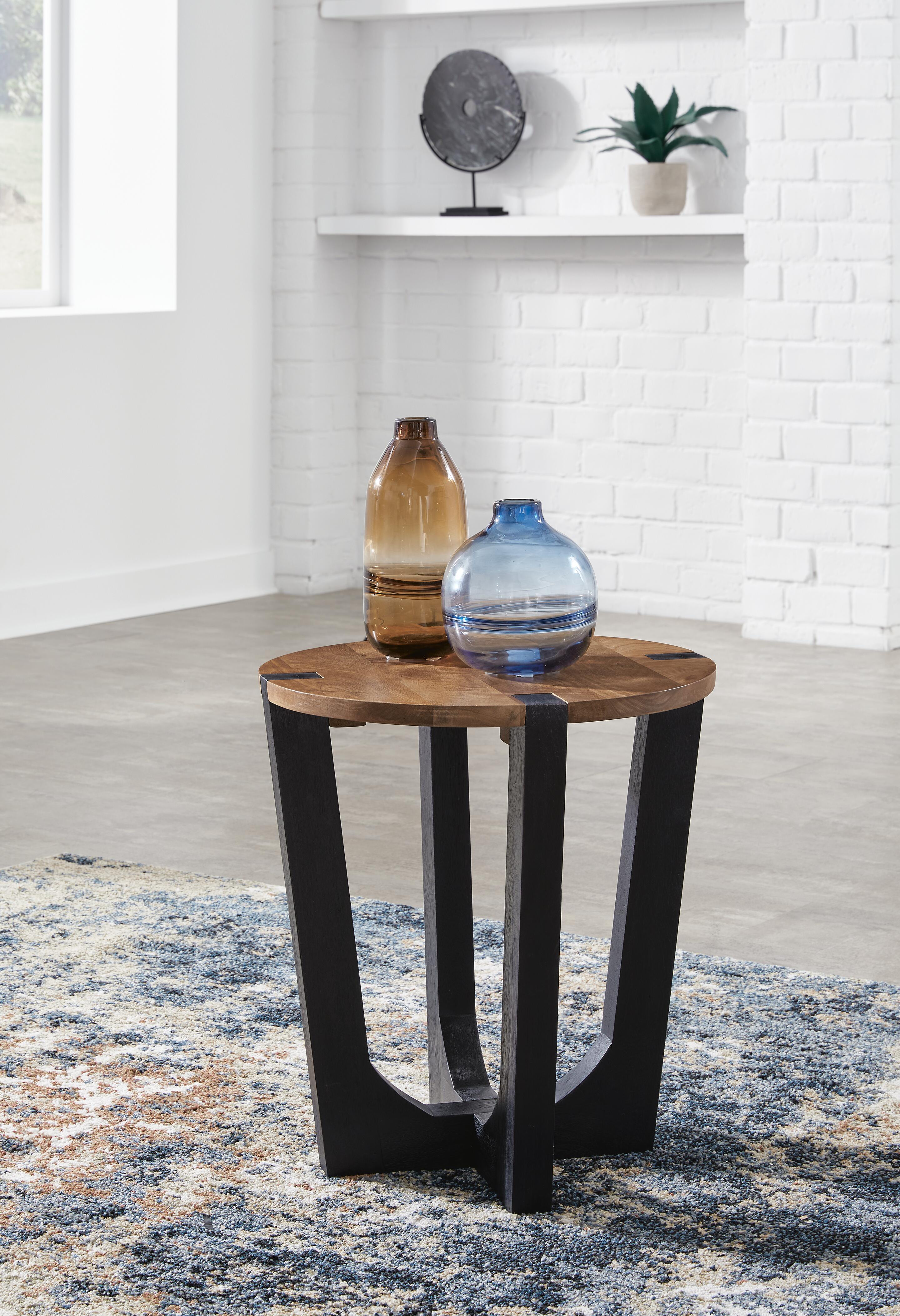 Click here for Hanneforth End Table  Brown/Black prices