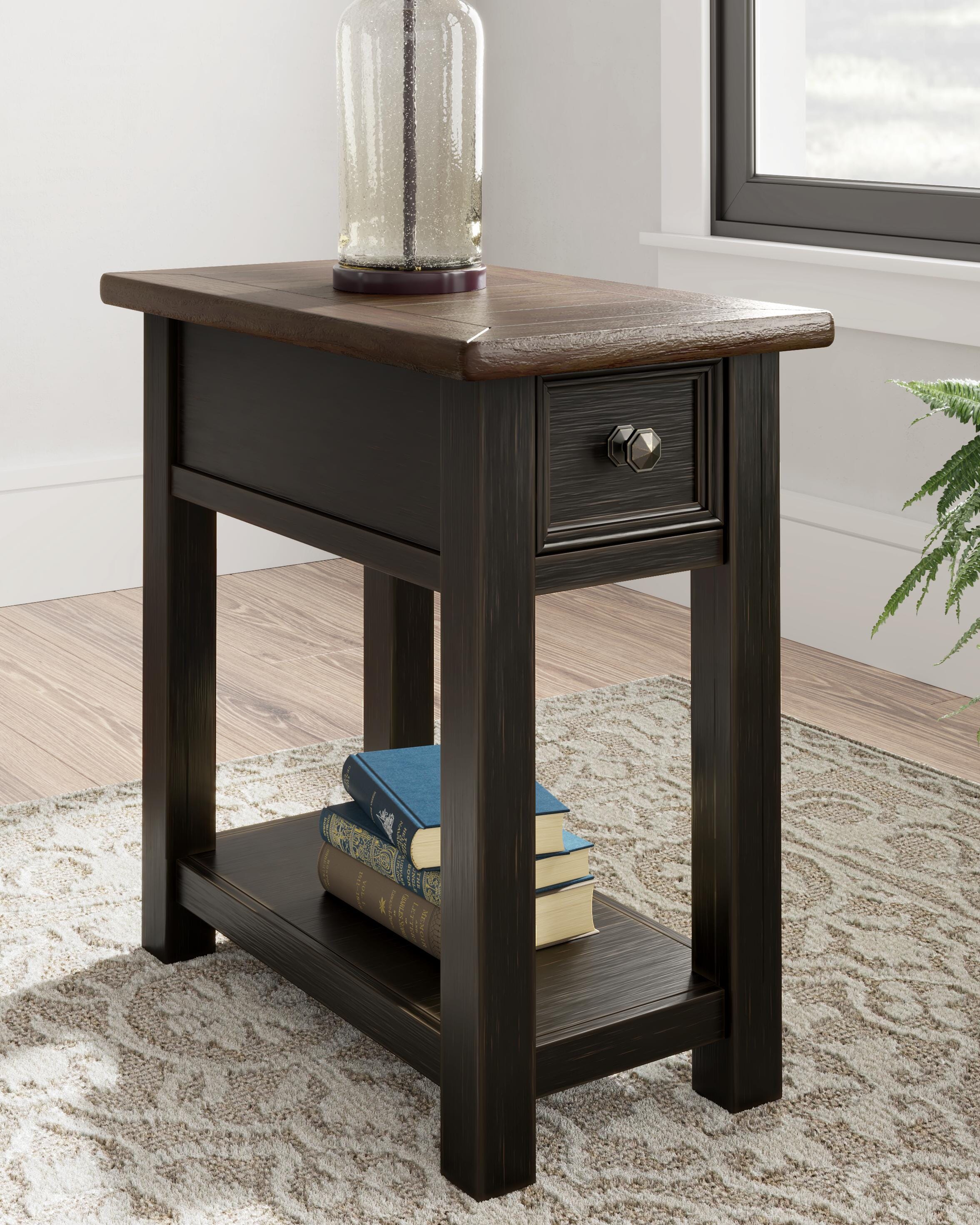 Click here for Tyler Creek Chairside End Table  Grayish Brown/Bla... prices