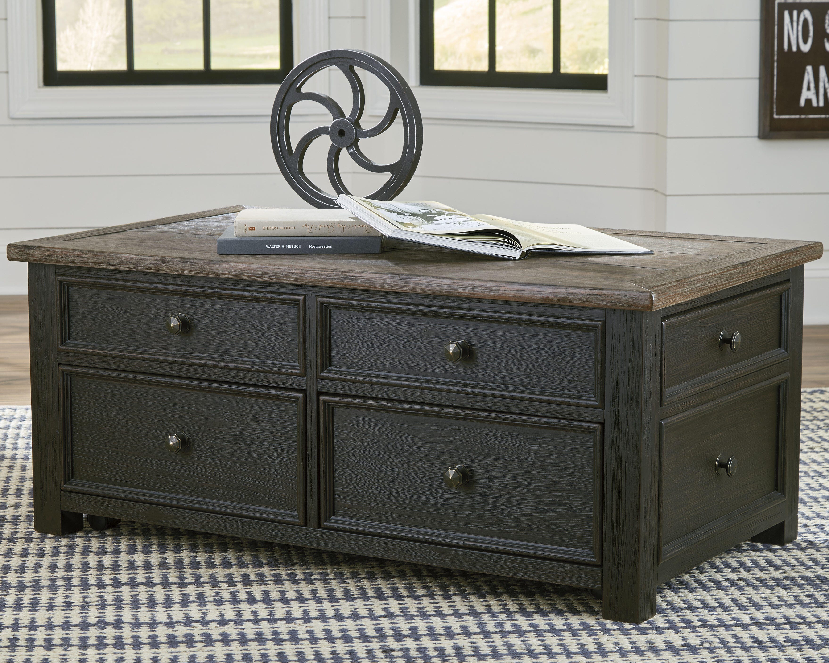 Click here for Tyler Creek Coffee Table with Lift Top  Grayish Br... prices