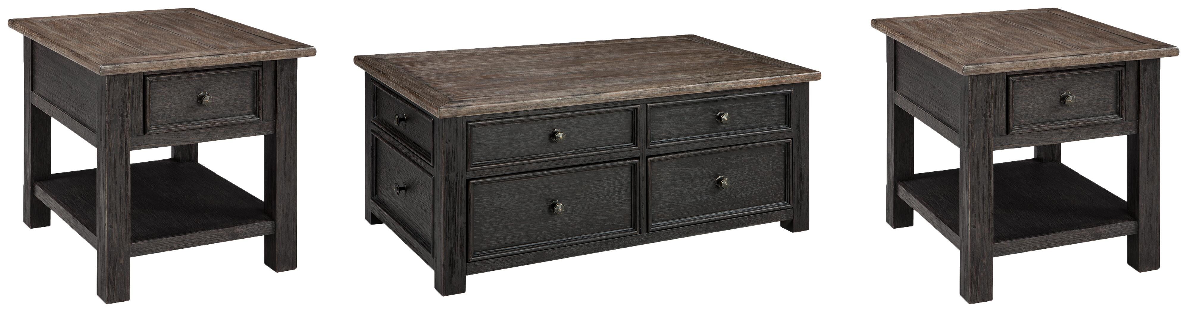 Click here for Tyler Creek Coffee Table with 2 End Tables  Grayis... prices
