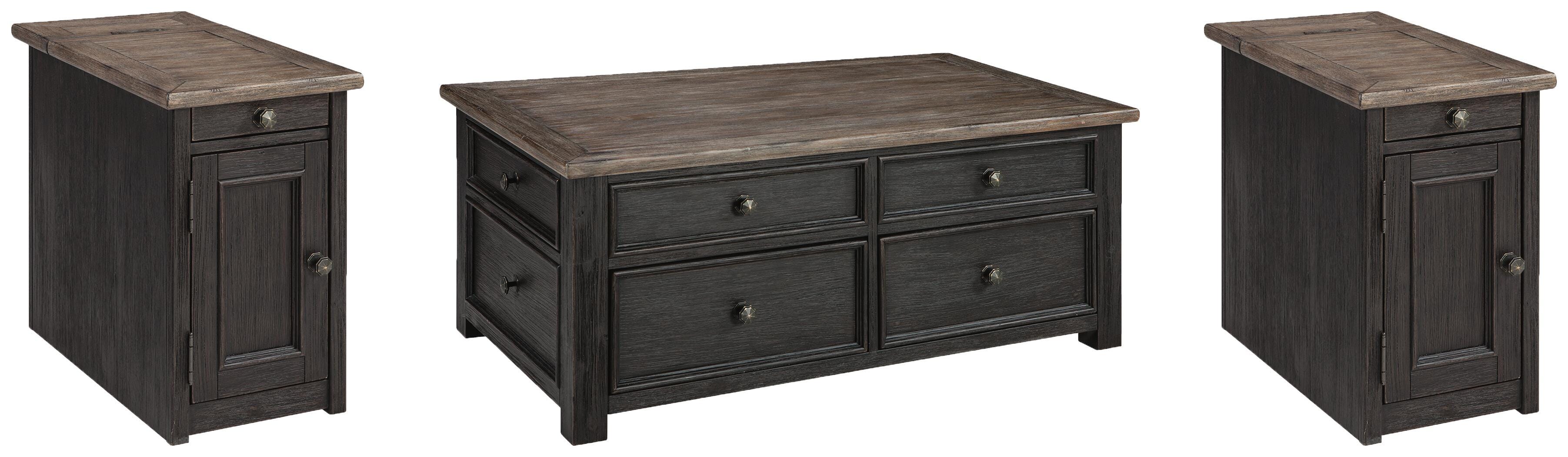Click here for Tyler Creek Coffee Table with 2 End Tables  Grayis... prices