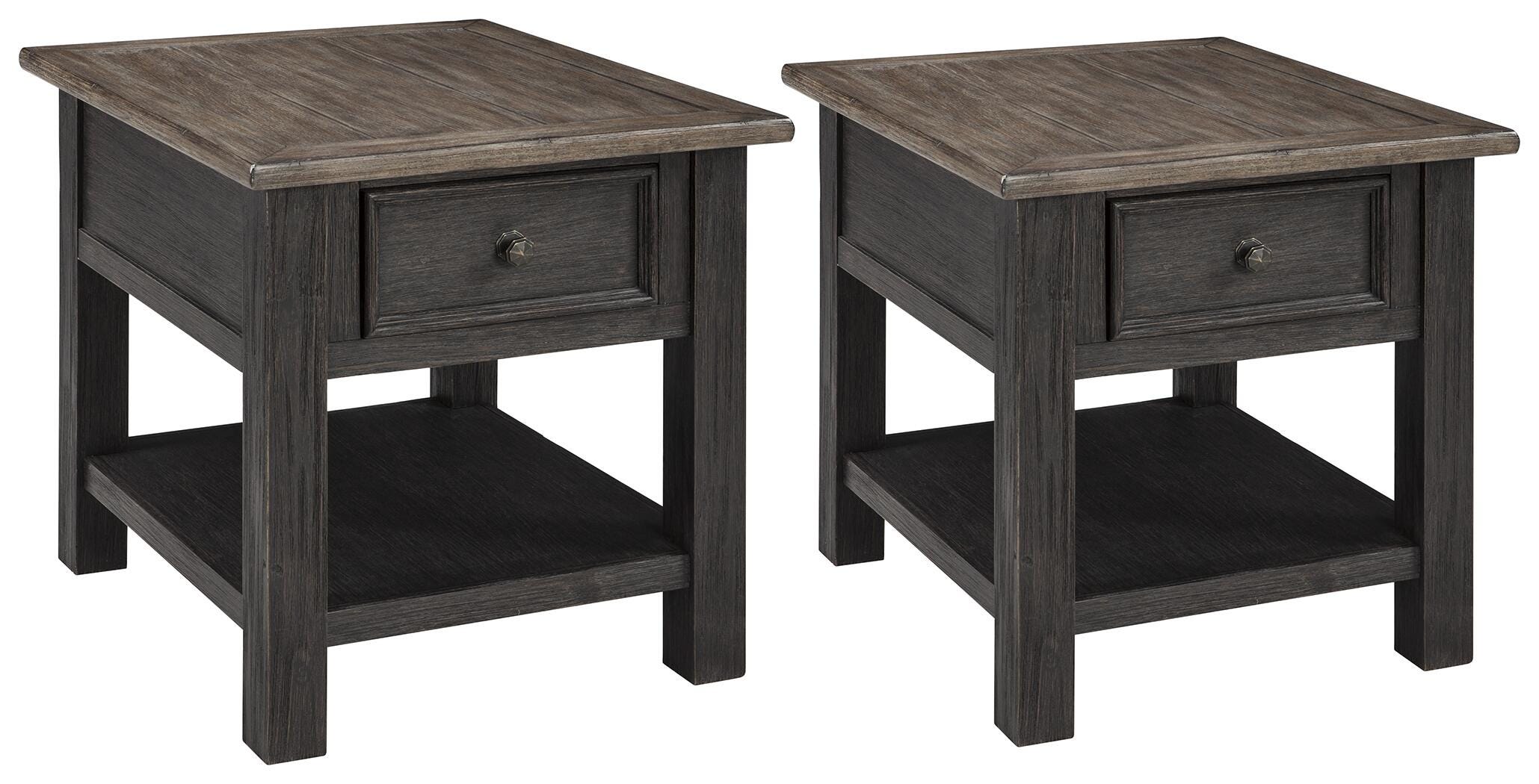 Click here for Tyler Creek 2 End Tables  Grayish Brown/Black prices