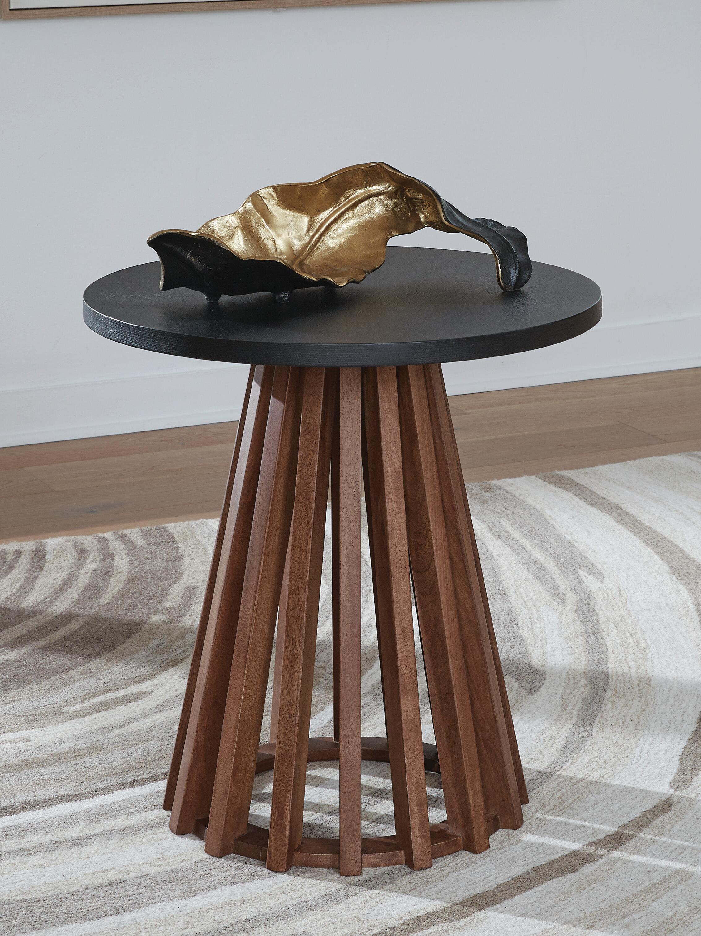 Click here for Kallari End Table  Warm Brown/Black prices