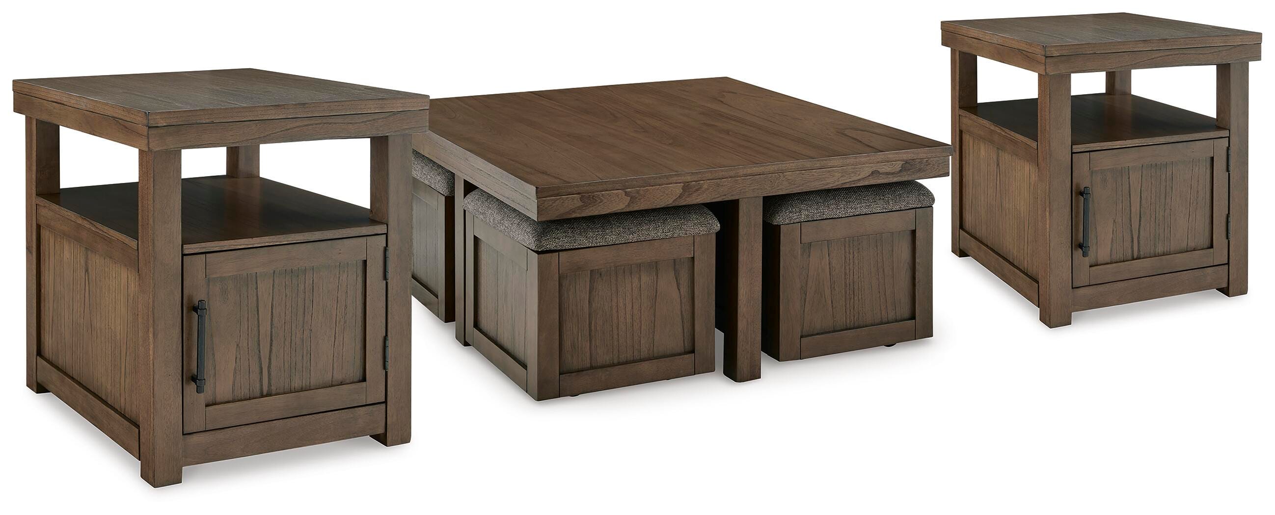 Click here for Boardernest Coffee Table with 2 End Tables  Brown prices