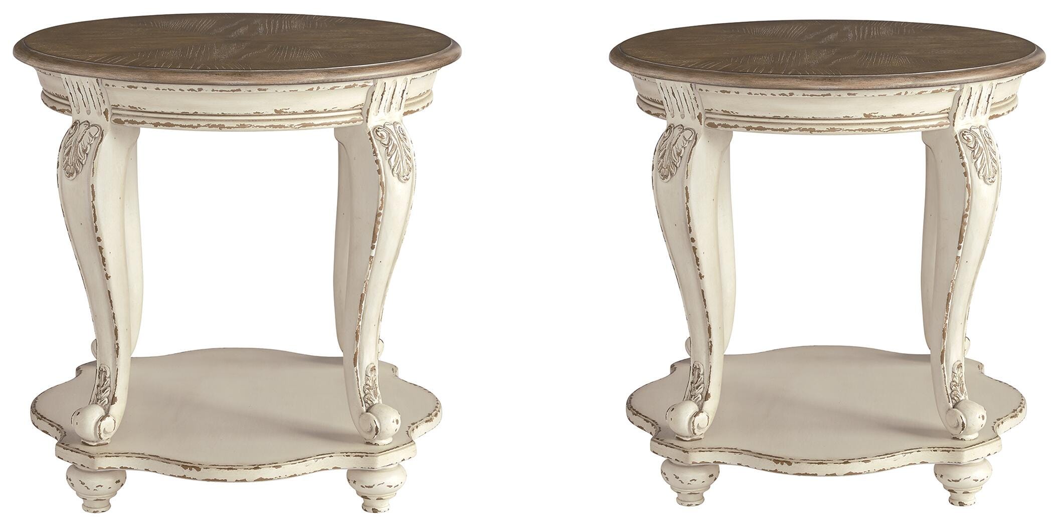 Click here for Realyn 2 End Tables  White/Brown prices