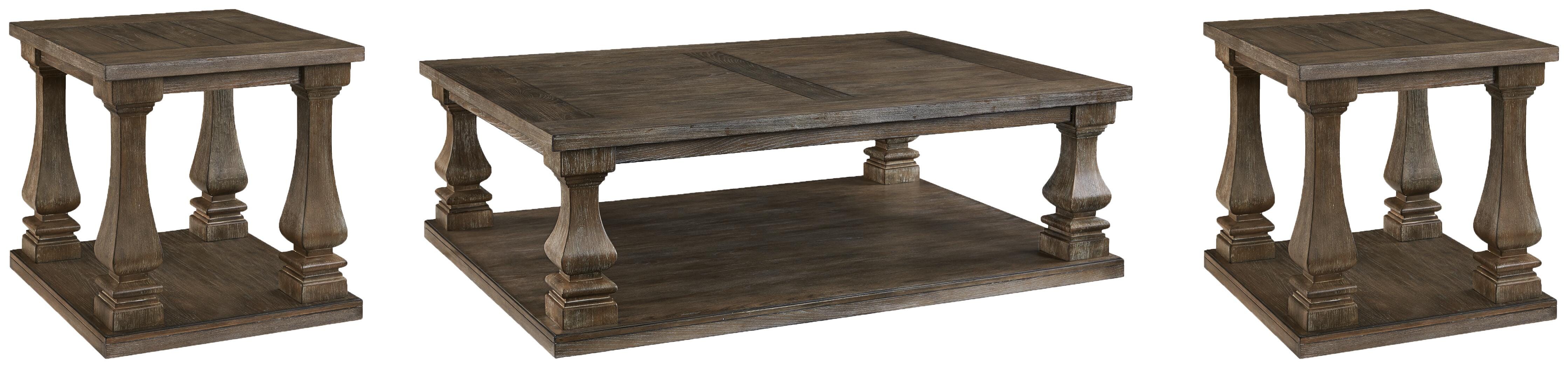 Click here for Johnelle Coffee Table with 2 End Tables  Gray prices