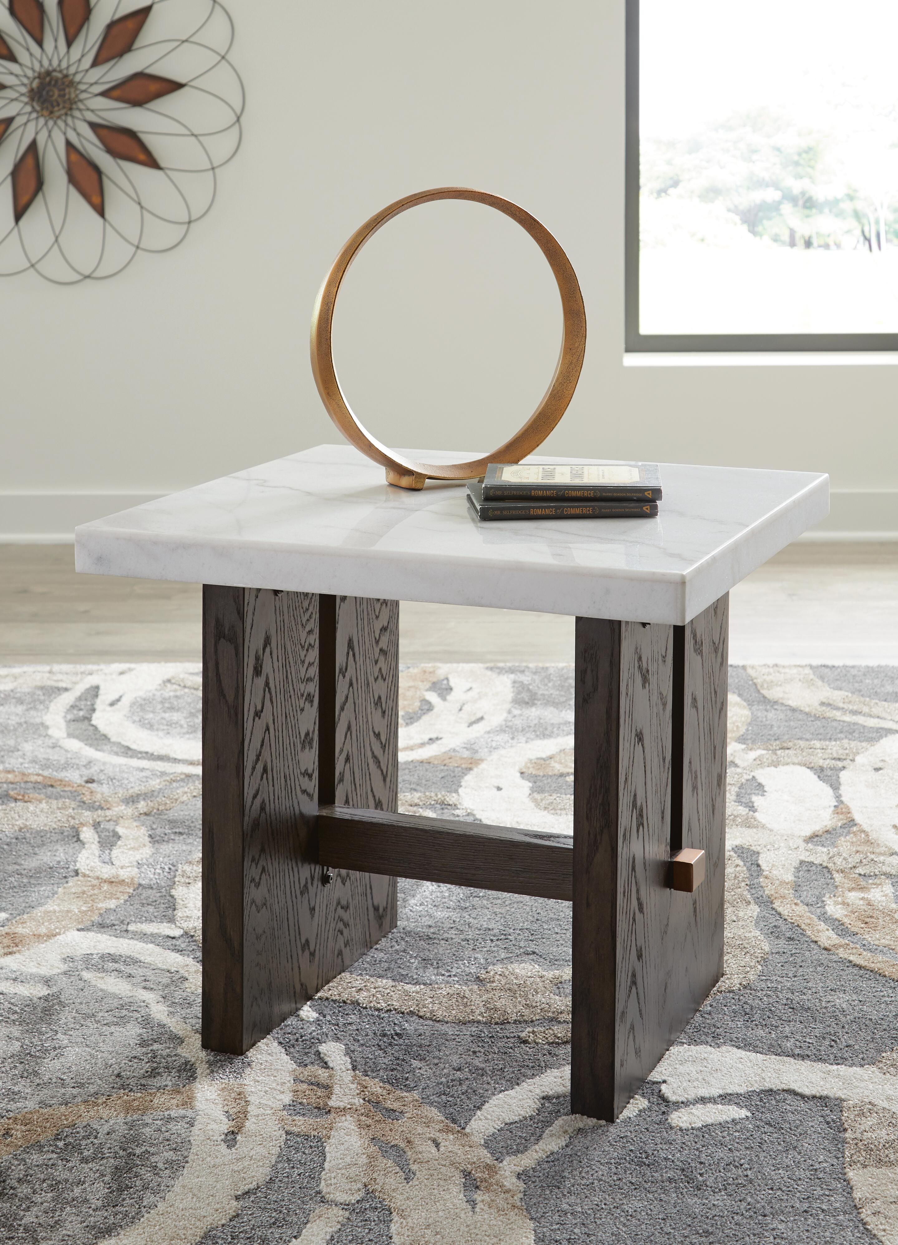 Click here for Burkhaus End Table  White/Dark Brown prices