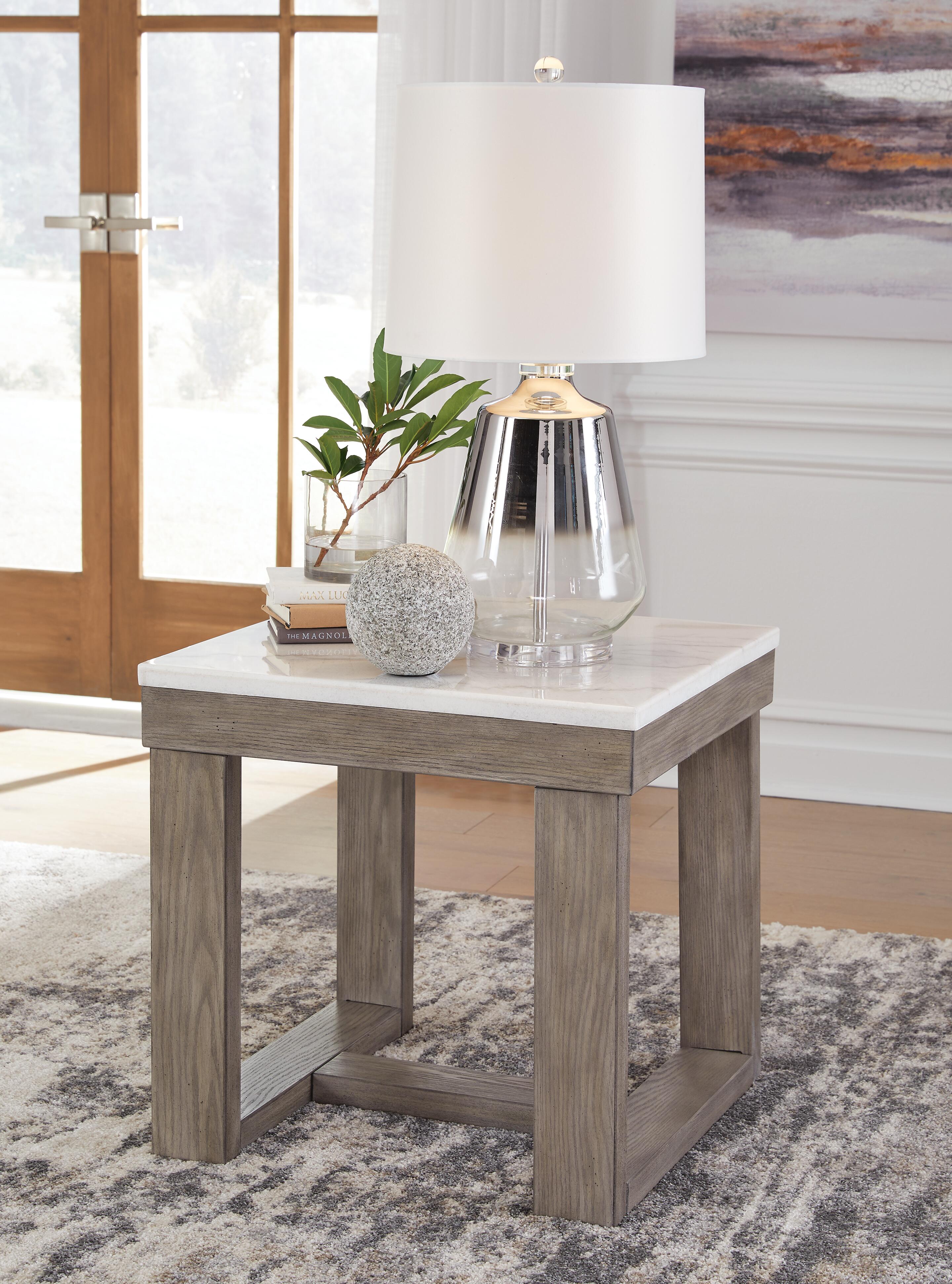 Click here for Loyaska End Table  Brown/Ivory prices
